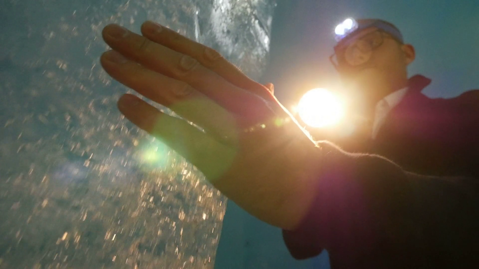 Male Explorer Researcher Walking Inside Stock Footage SBV-348455724 ...