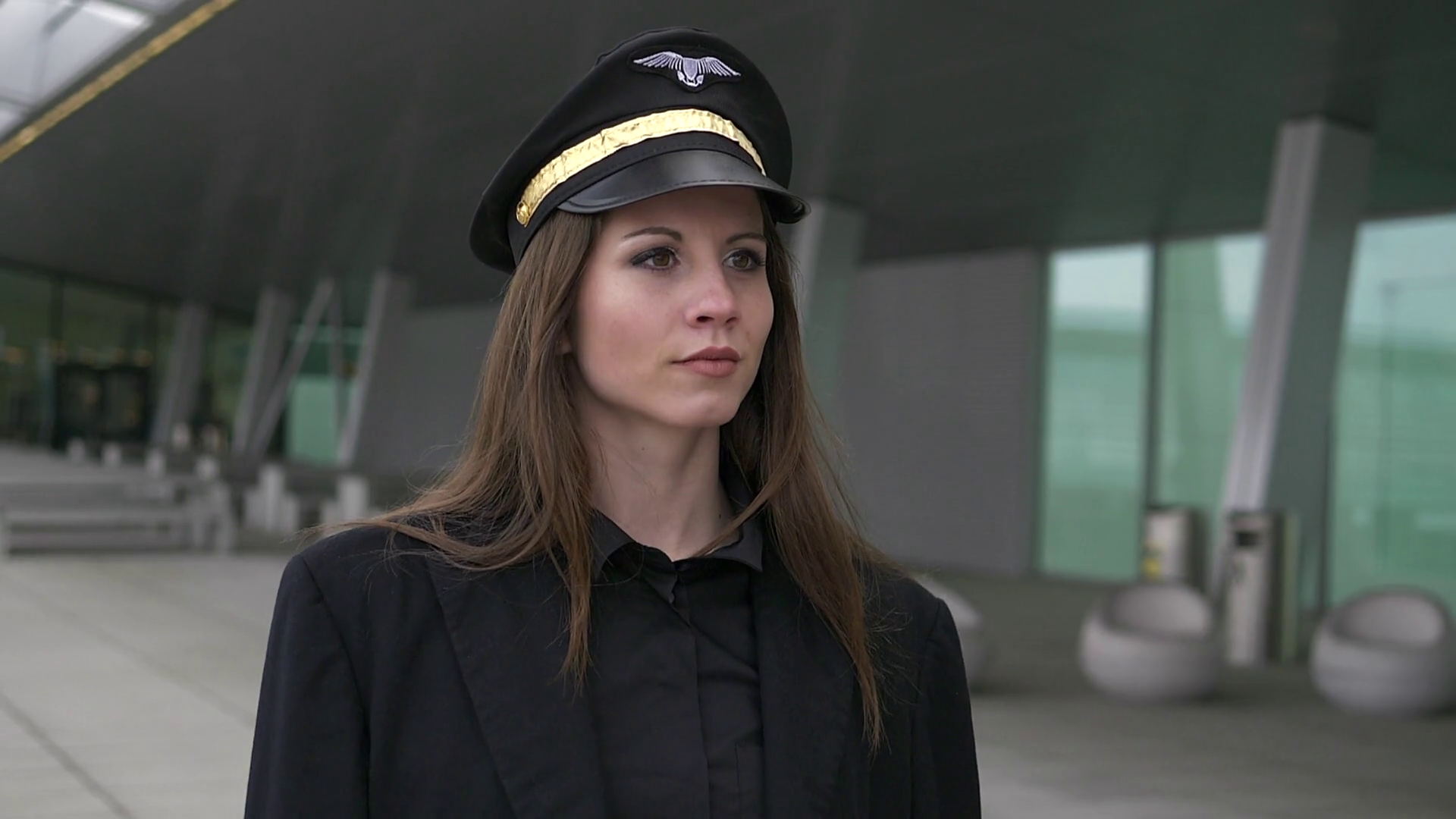 Young Successful Female Airline Captain Stock Footage SBV-348427956 ...