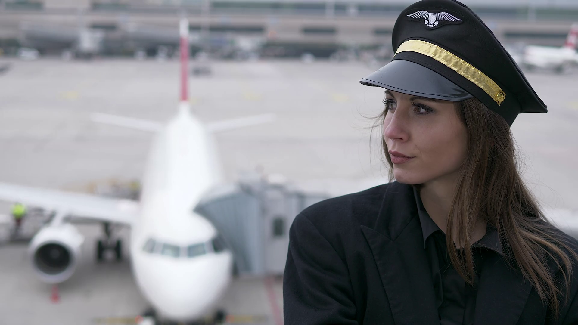 Young Successful Female Airline Captain Stock Footage SBV-348428198 ...