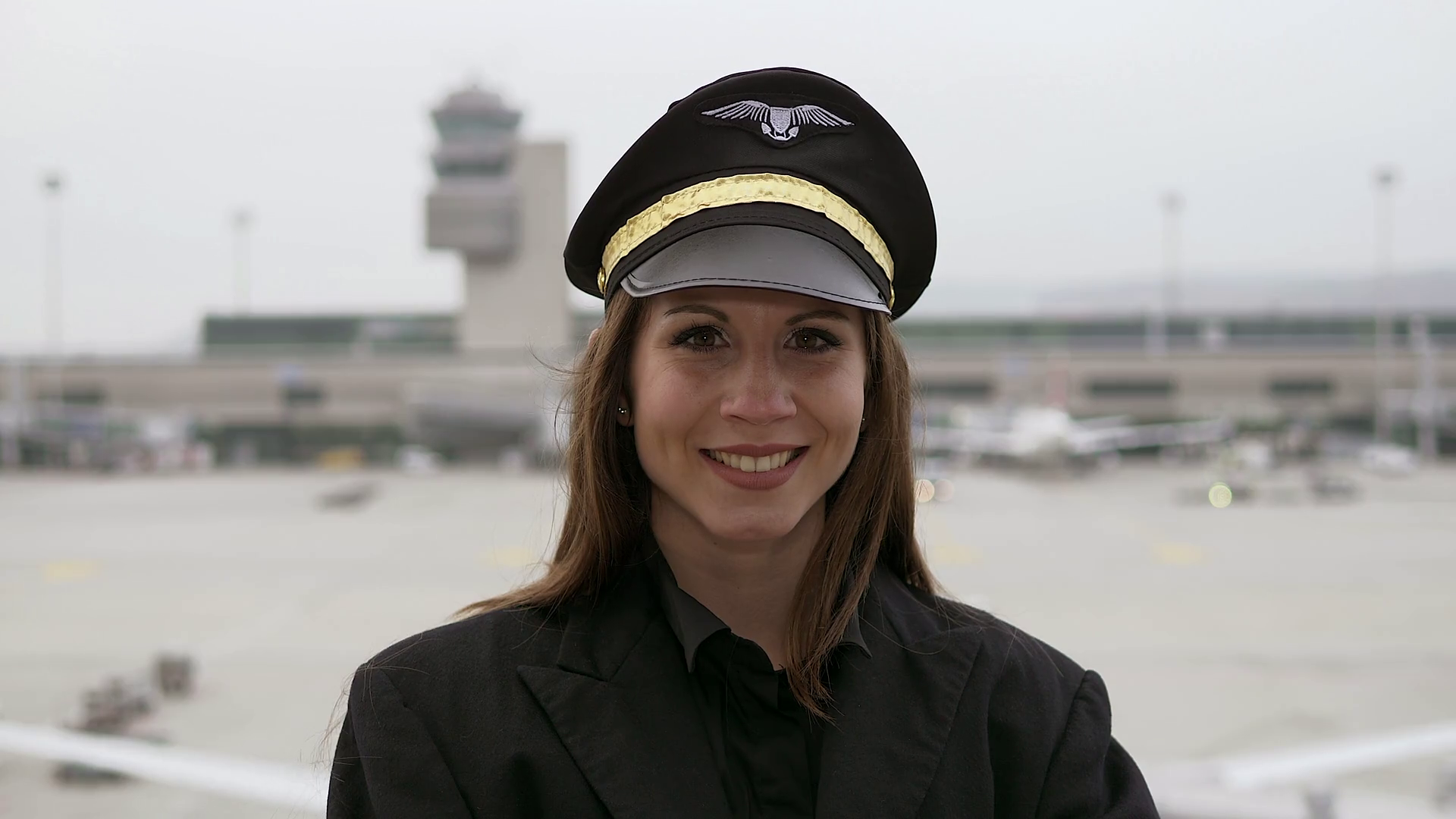 Young Successful Female Airline Captain Stock Footage SBV-348824237 ...
