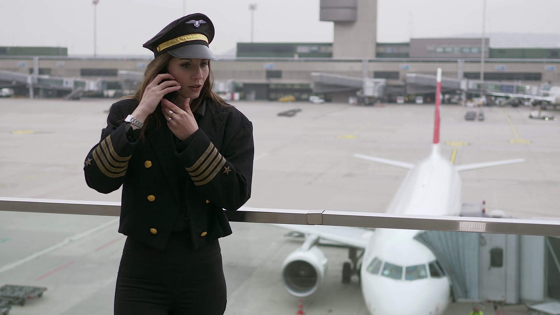 Young Successful Female Airline Captain Stock Footage SBV-348450123 ...