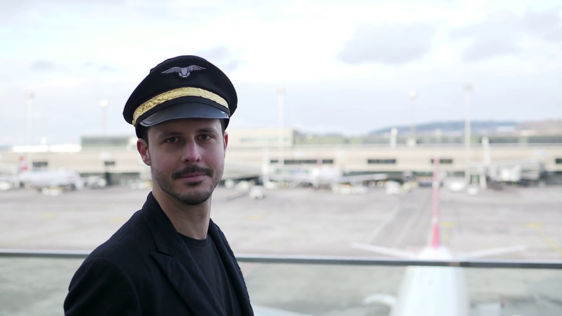 Airline Captain Pilot In Uniform Preparing Stock Footage SBV-348823691 ...