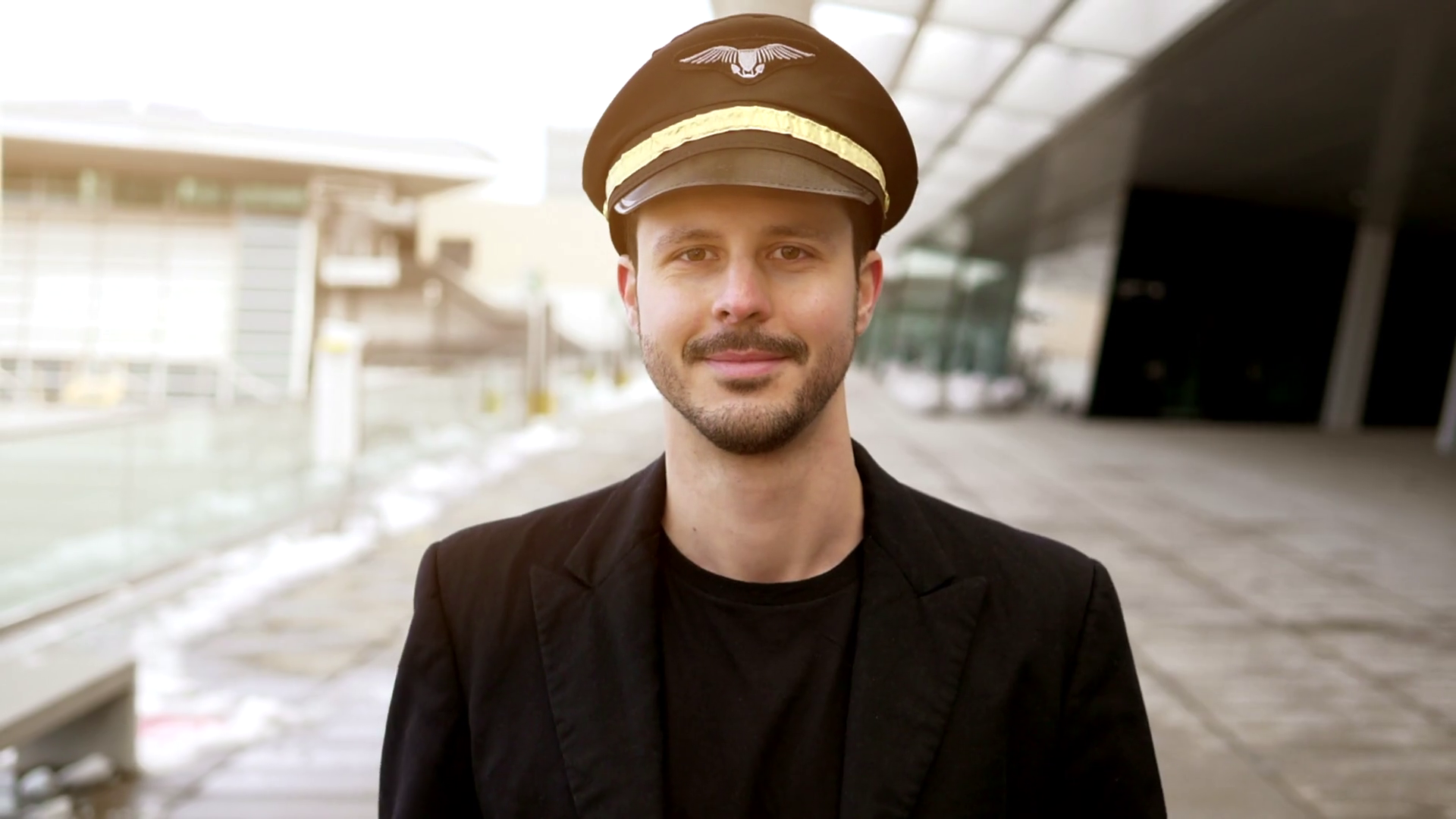 Portrait Of Proffesional Male Pilot Captain Stock Footage SBV-348467362 ...