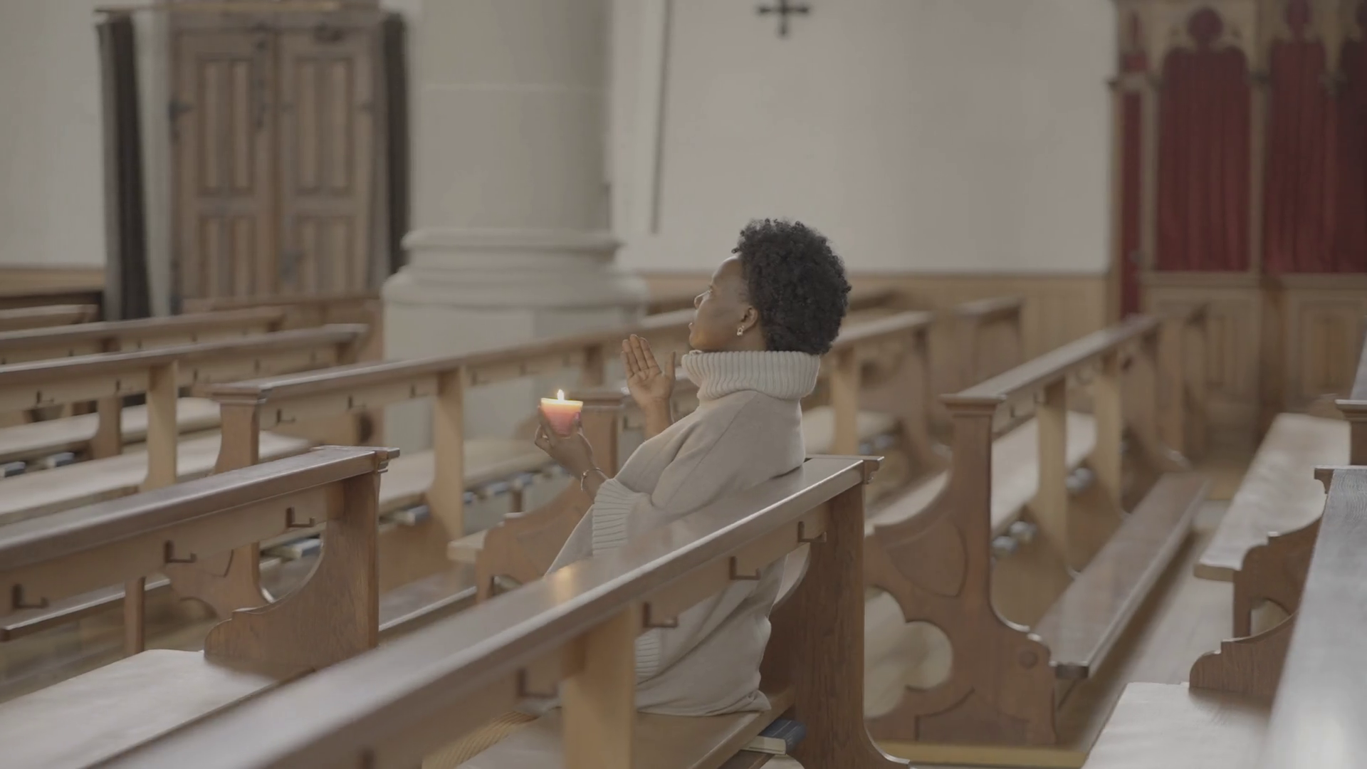 Faithful Female Person Doing Religious Stock Footage SBV-348467777 ...