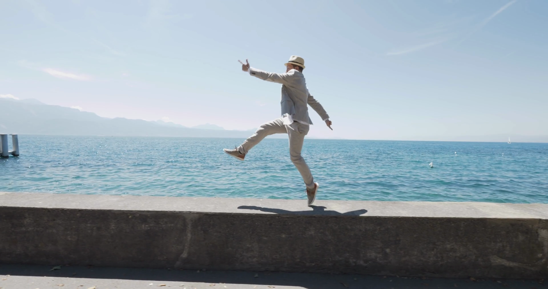 Cheerful Excited Man Running Jumping Joyful Stock Footage SBV-348428205 ...