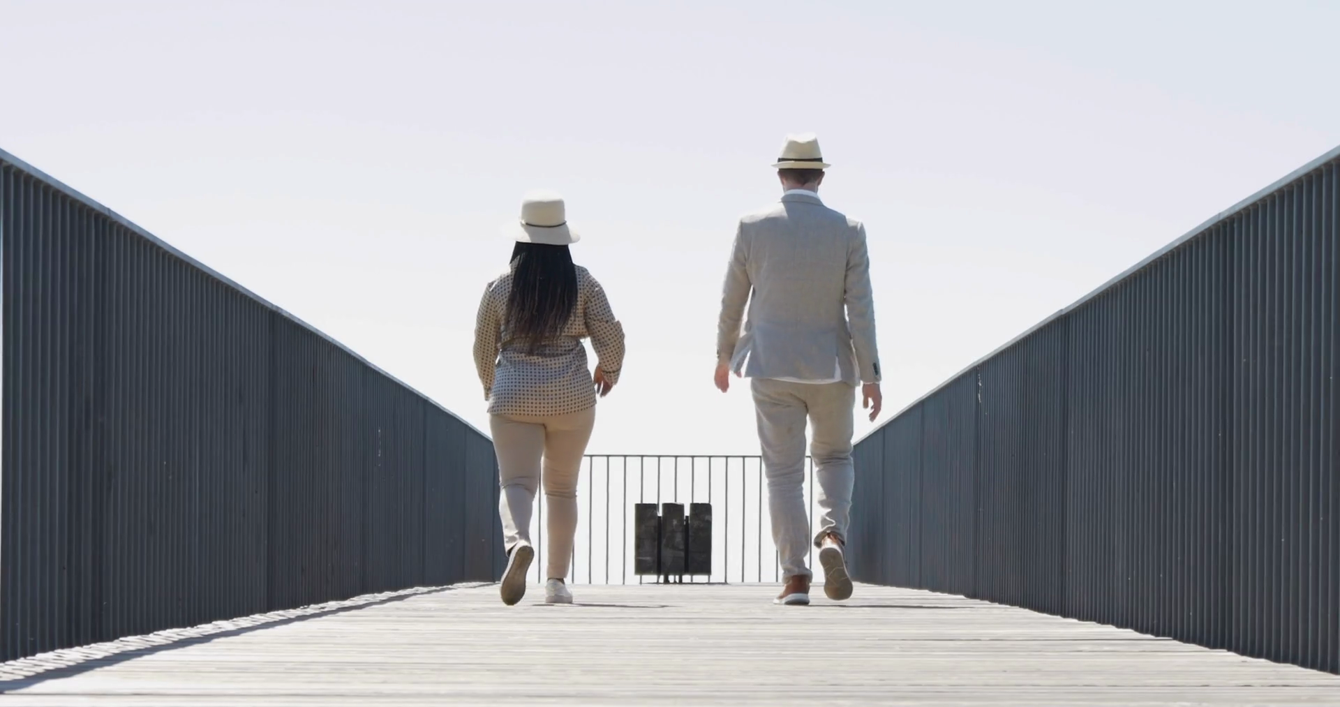 Two Young People Walking Together On Bridge Stock Footage SBV-348428238 ...