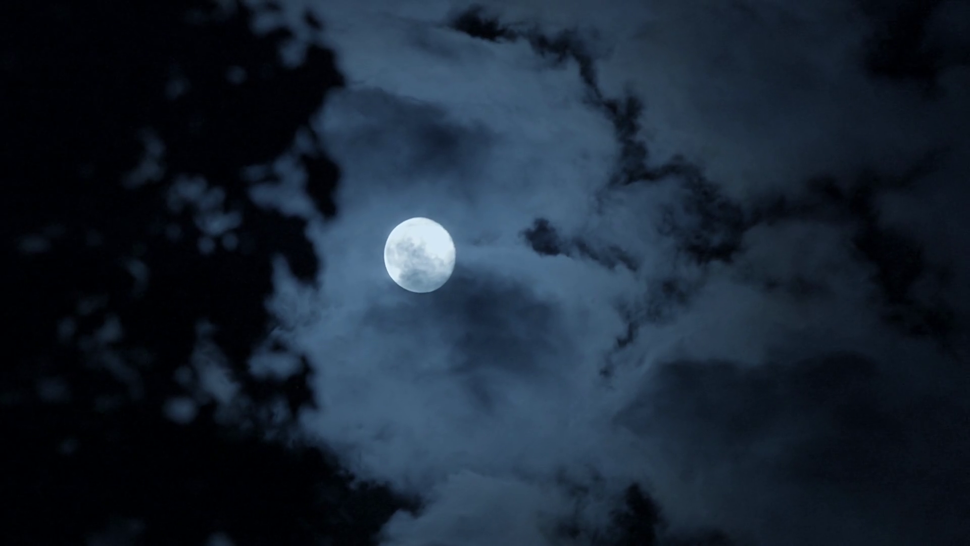 Mystical Moon Night Sky Scenery Of Stock Footage SBV-348467768 ...
