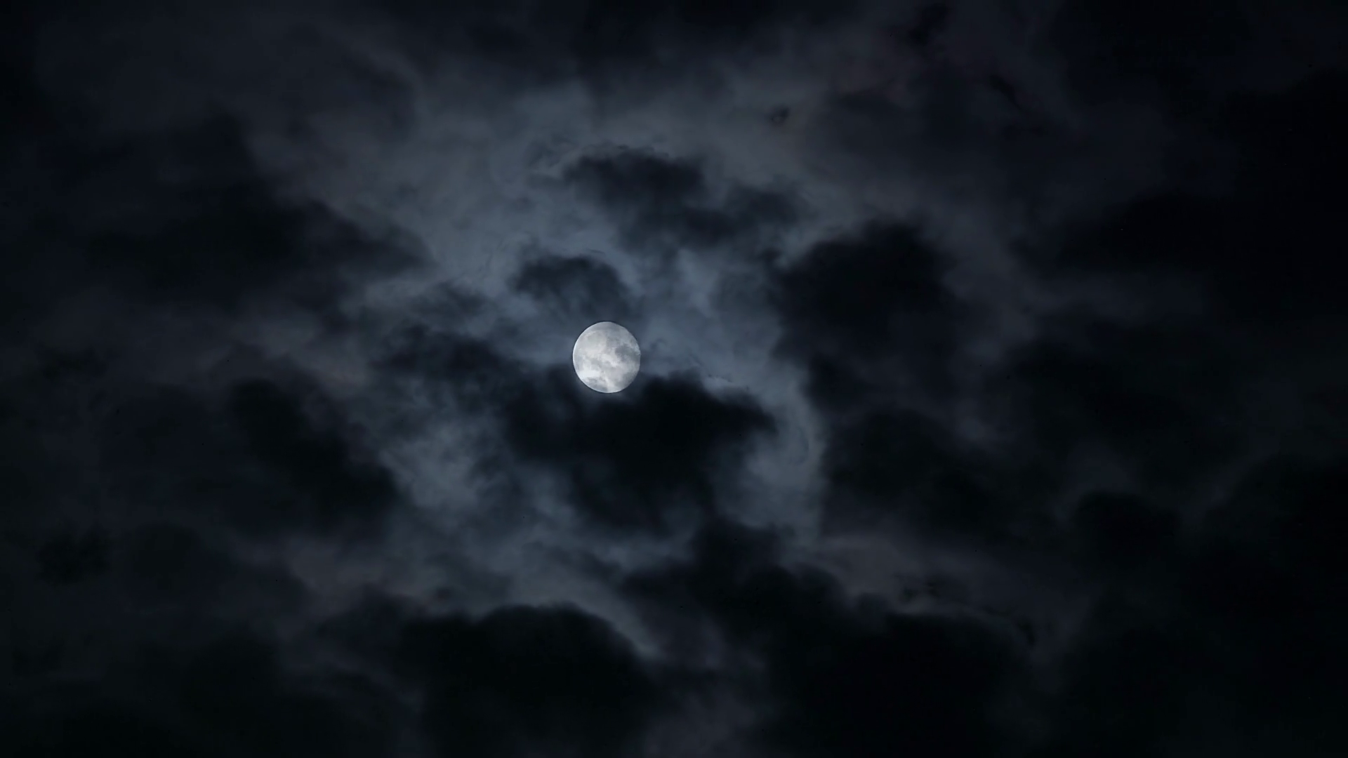 Spooky Dark Mystery Night Mood Of Full Moon Stock Footage SBV-348484642 ...