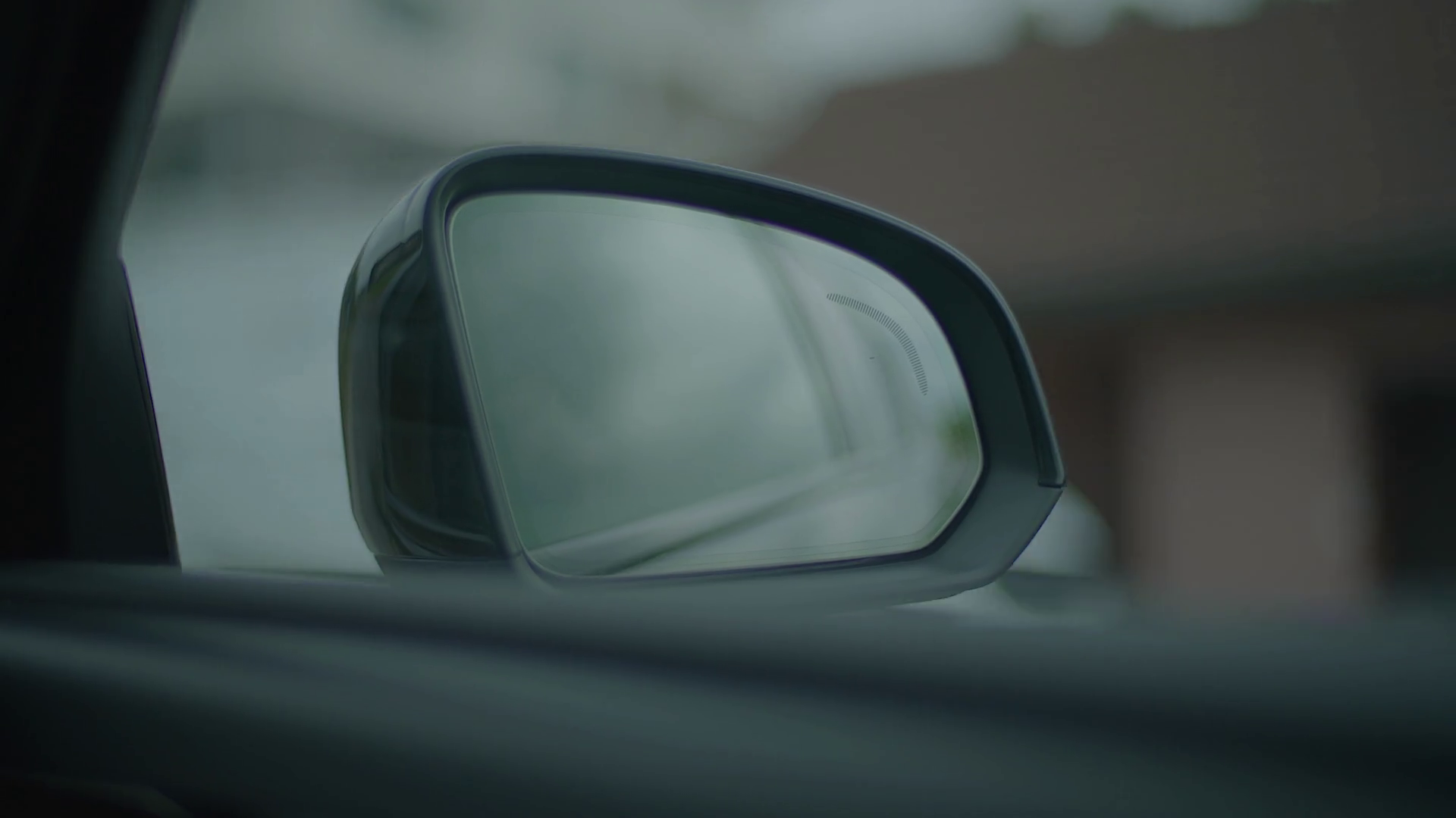 Pov View Of Car Mirror Driving On Urban City Stock Footage SBV ...