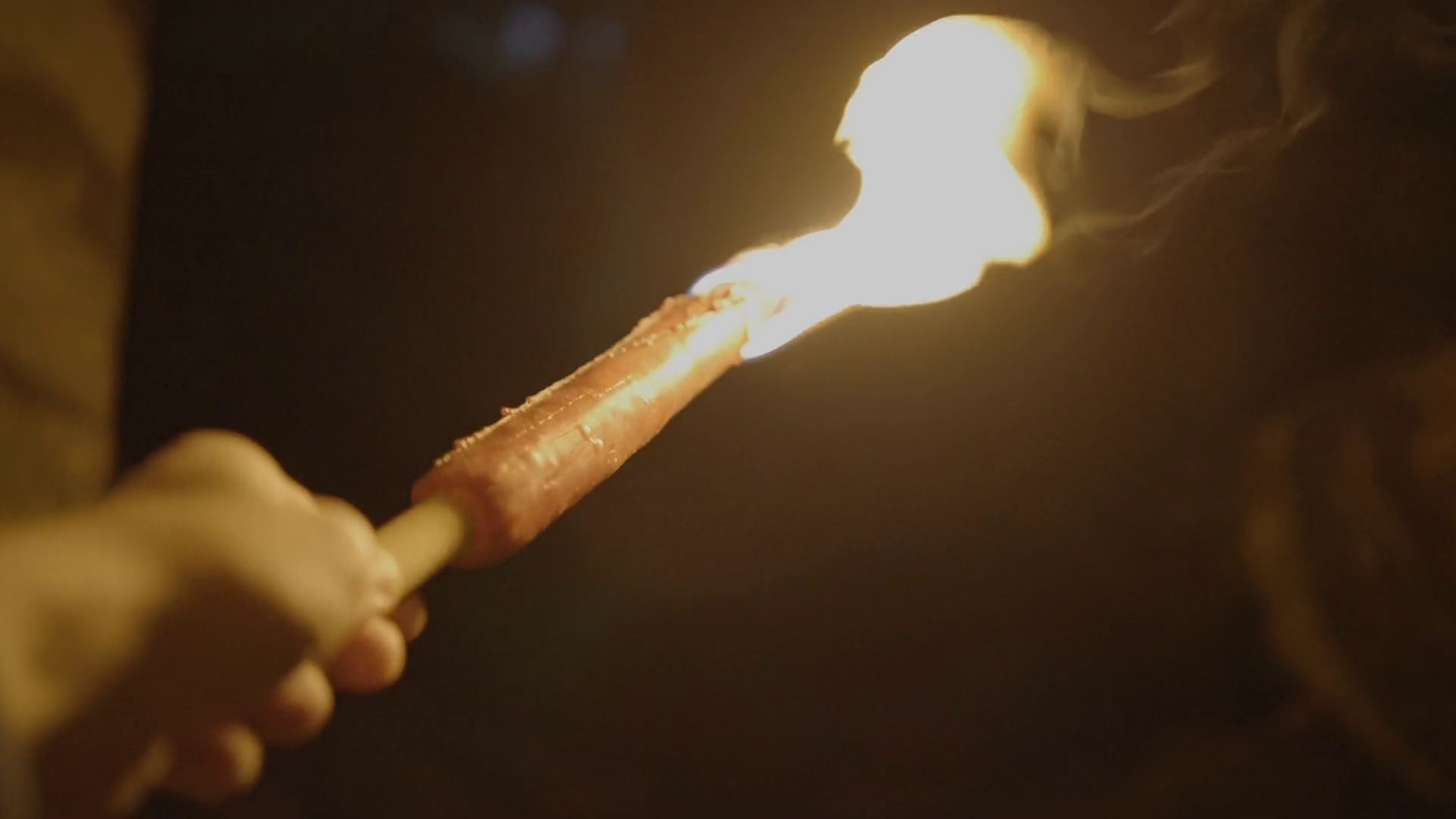 Person Holding Flaming Burning Torch Light Stock Footage SBV-348538441 ...