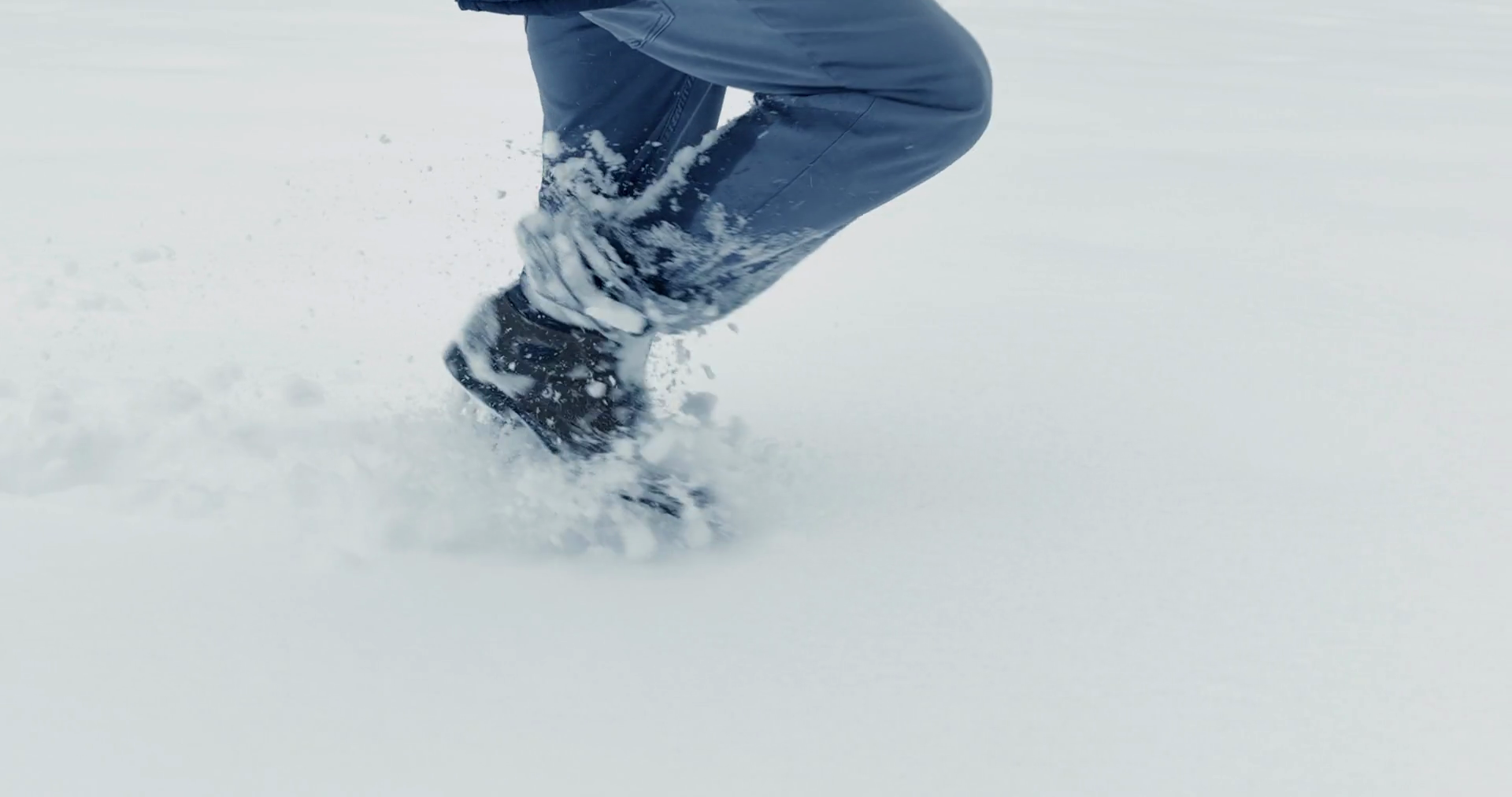 Hiker Walking In Deep Snow Outdoors In Stock Footage SBV-348489836 ...