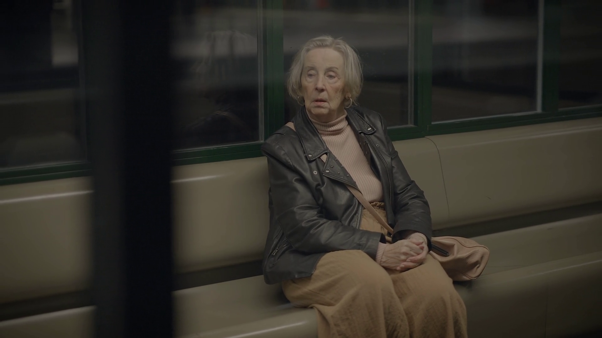 Elderly Woman Sitting In Waiting Room Of Stock Footage SBV-348691408 ...