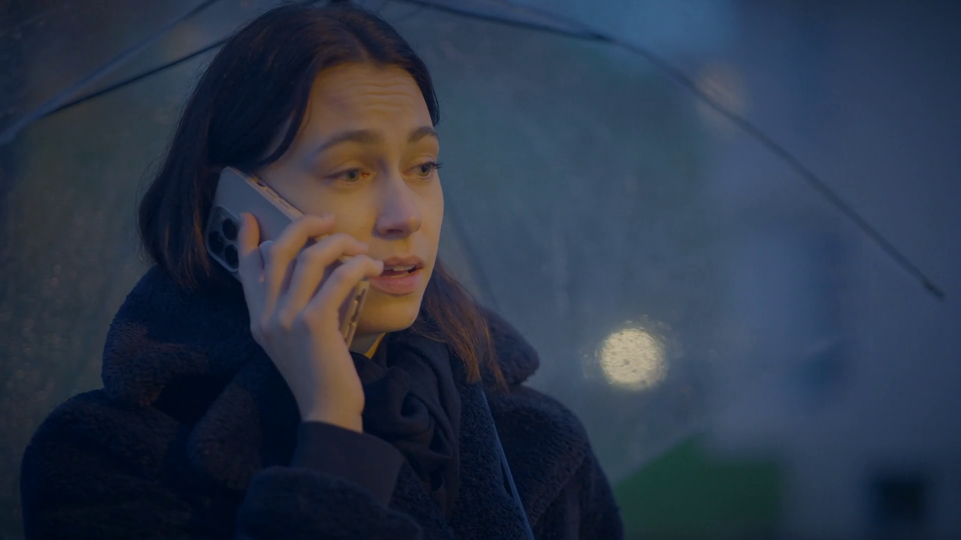 Unhappy Worried Female Person Crying Calling Stock Footage SBV ...