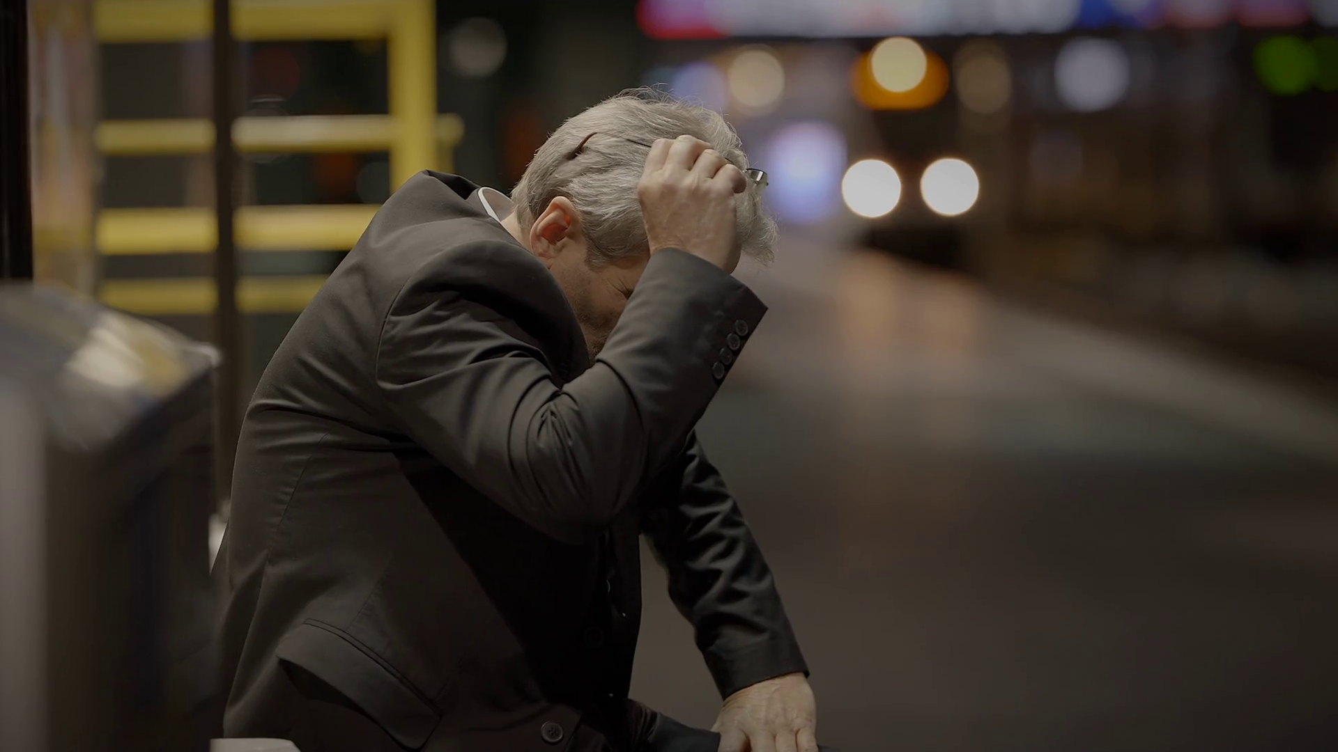 Old Man Having Mental Health Problems During Stock Footage SBV ...