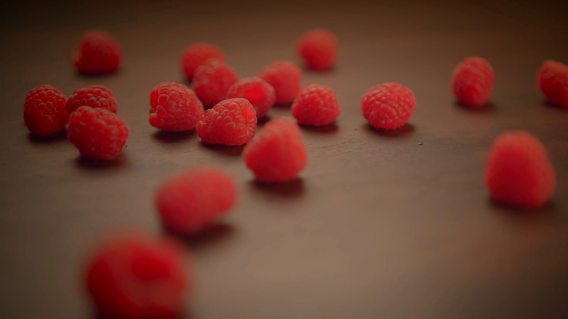 Fresh Organic Red Raspberries On Wooden Stock Footage SBV-348852708 ...