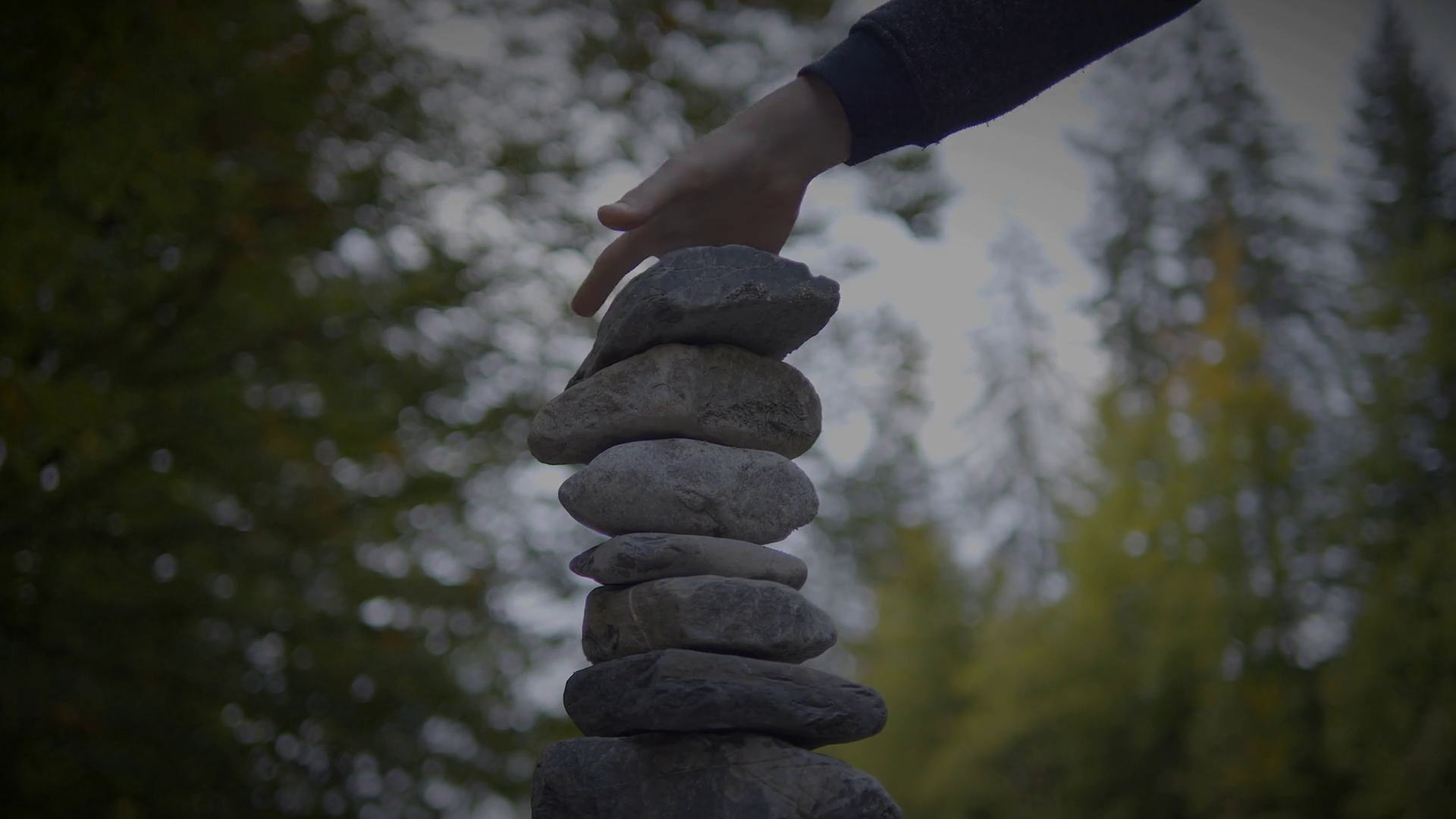 Couple Building Large Stone Tower In Nature Stock Footage SBV-348836539 ...