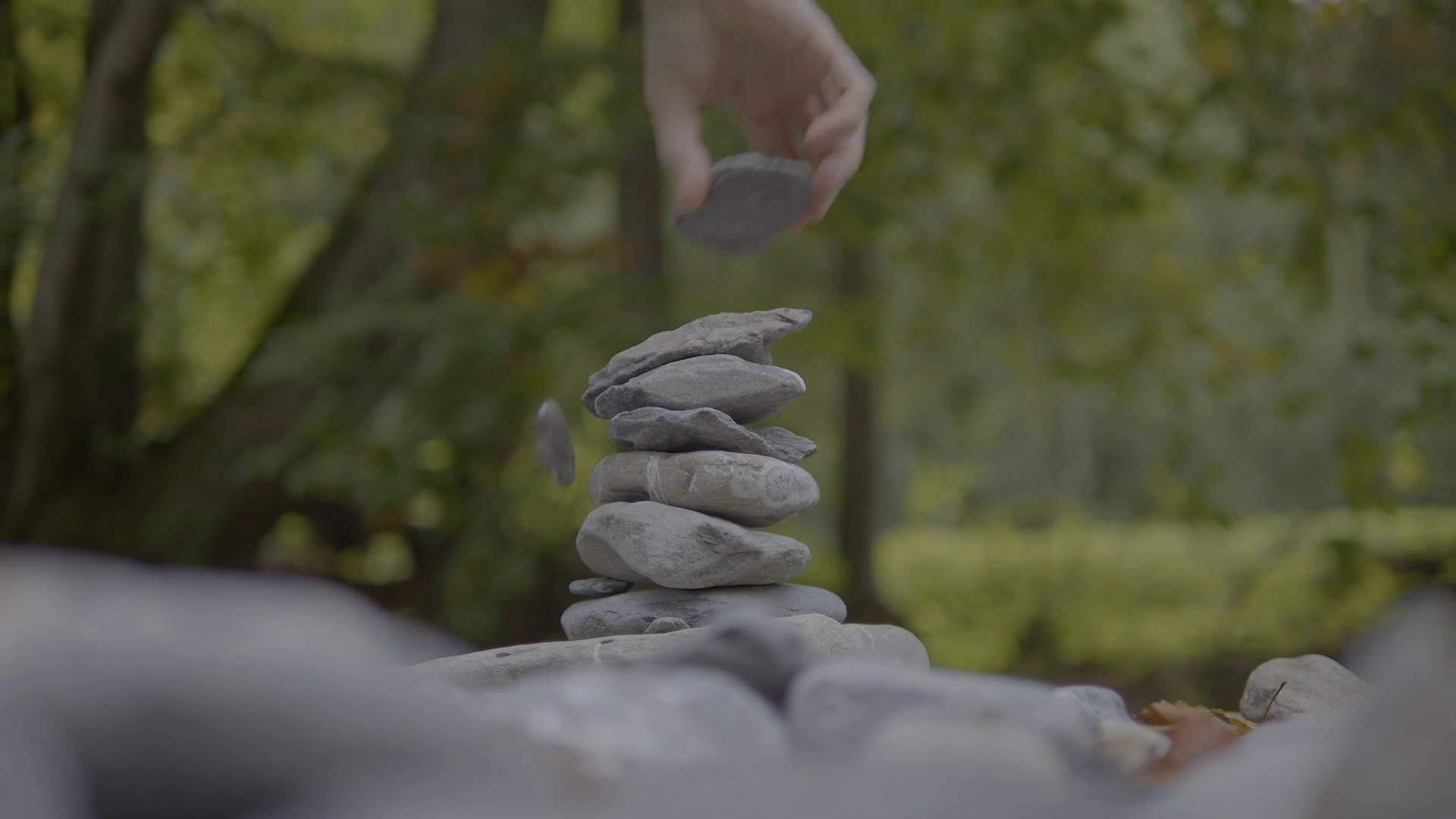 Person Building Large Stone Tower Outdoors Stock Footage SBV-348853764 ...