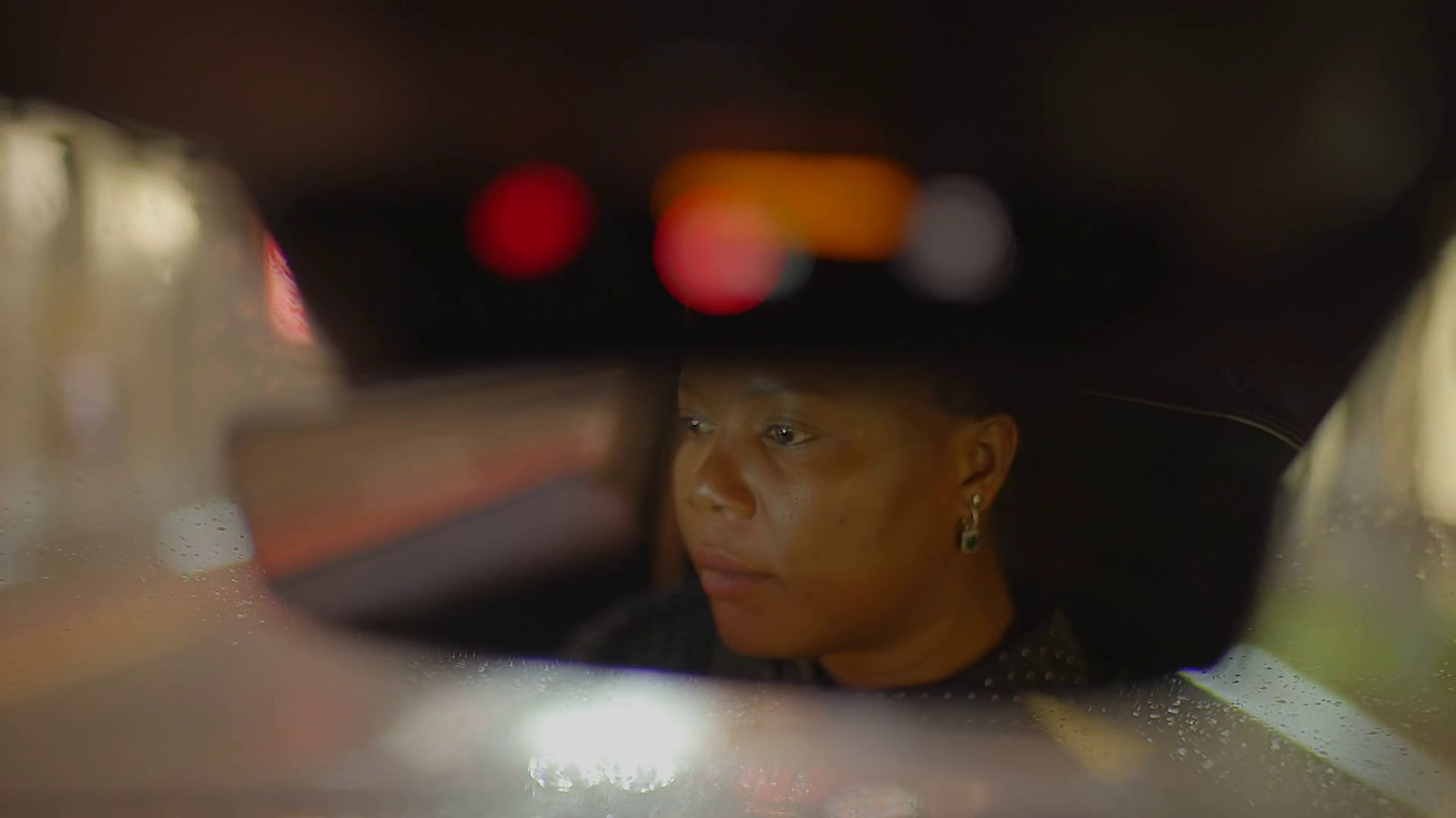 Female Driver Driving Car In City At Night Stock Footage SBV-348420107 ...