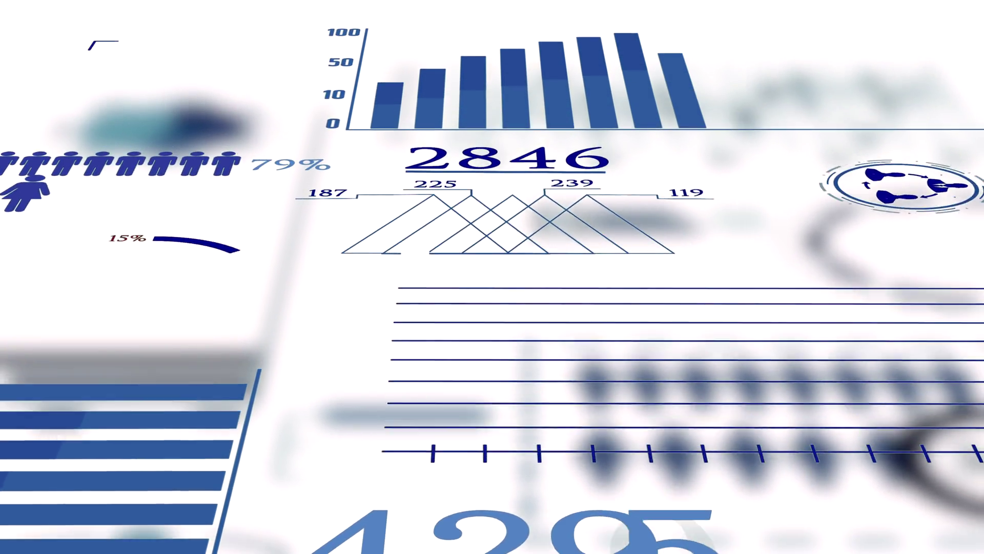 Digital animated statistics of international corporate business Stock ...