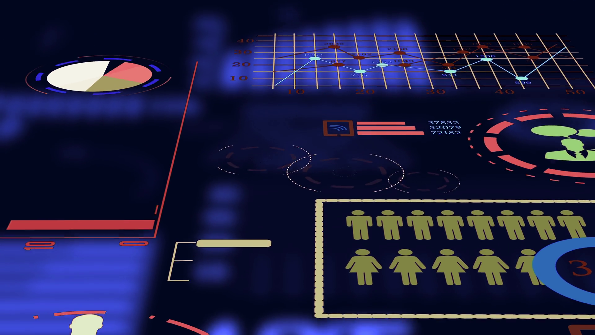 Digital animated statistics of international corporate business Stock ...