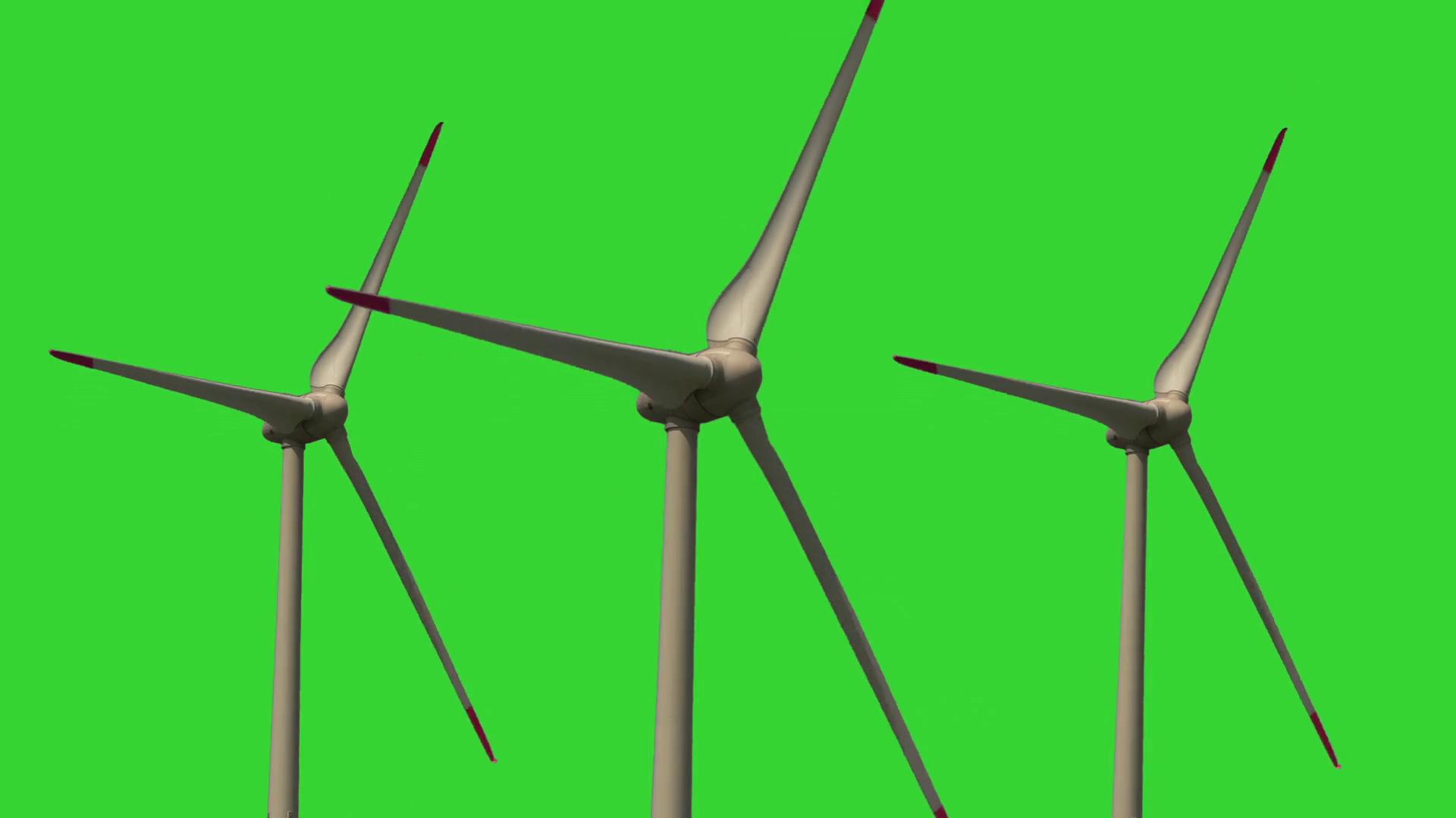 Rotating Wind Turbine With Green Screen Stock Footage SBV-320403705 ...