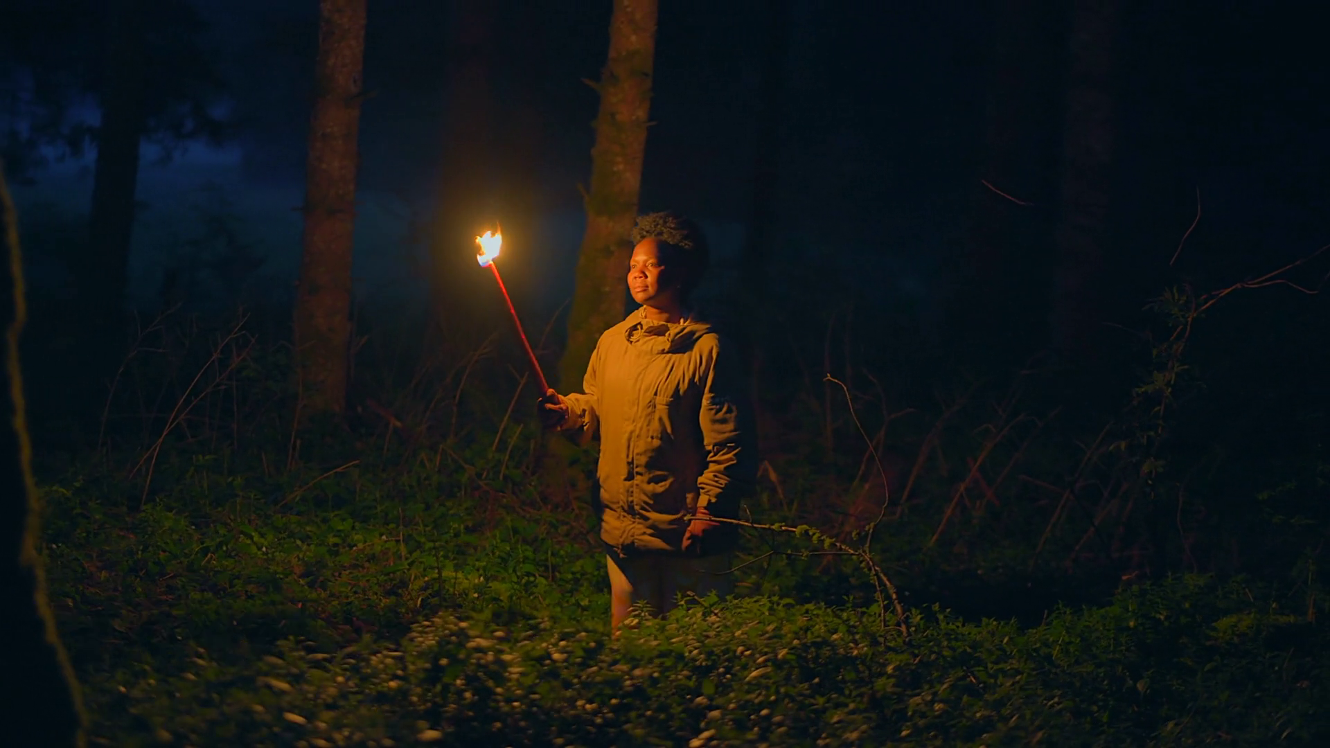 Mystical Spooky Scene Of Fearless Person Stock Footage SBV-348420298 ...