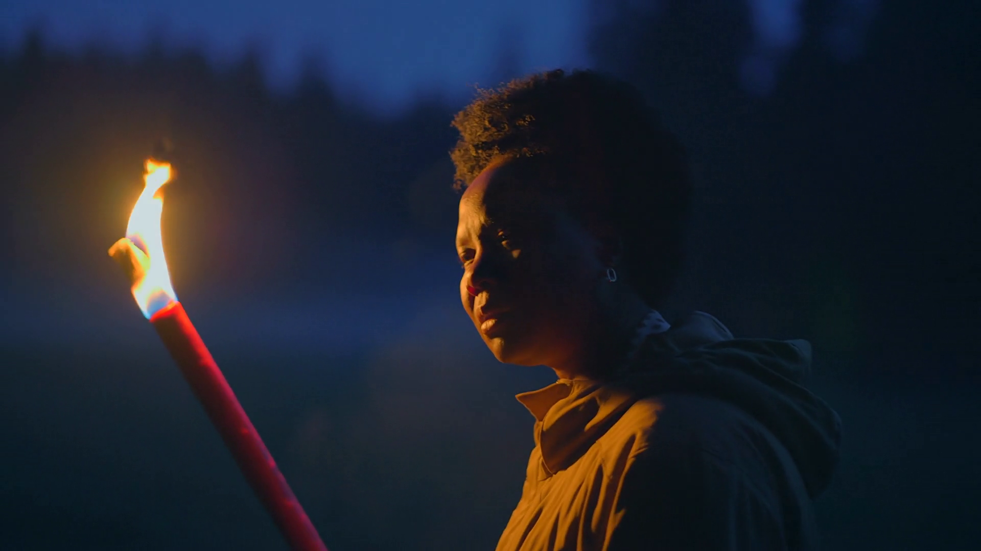 Black Female Person Walking In Nature Forest Stock Footage SBV ...