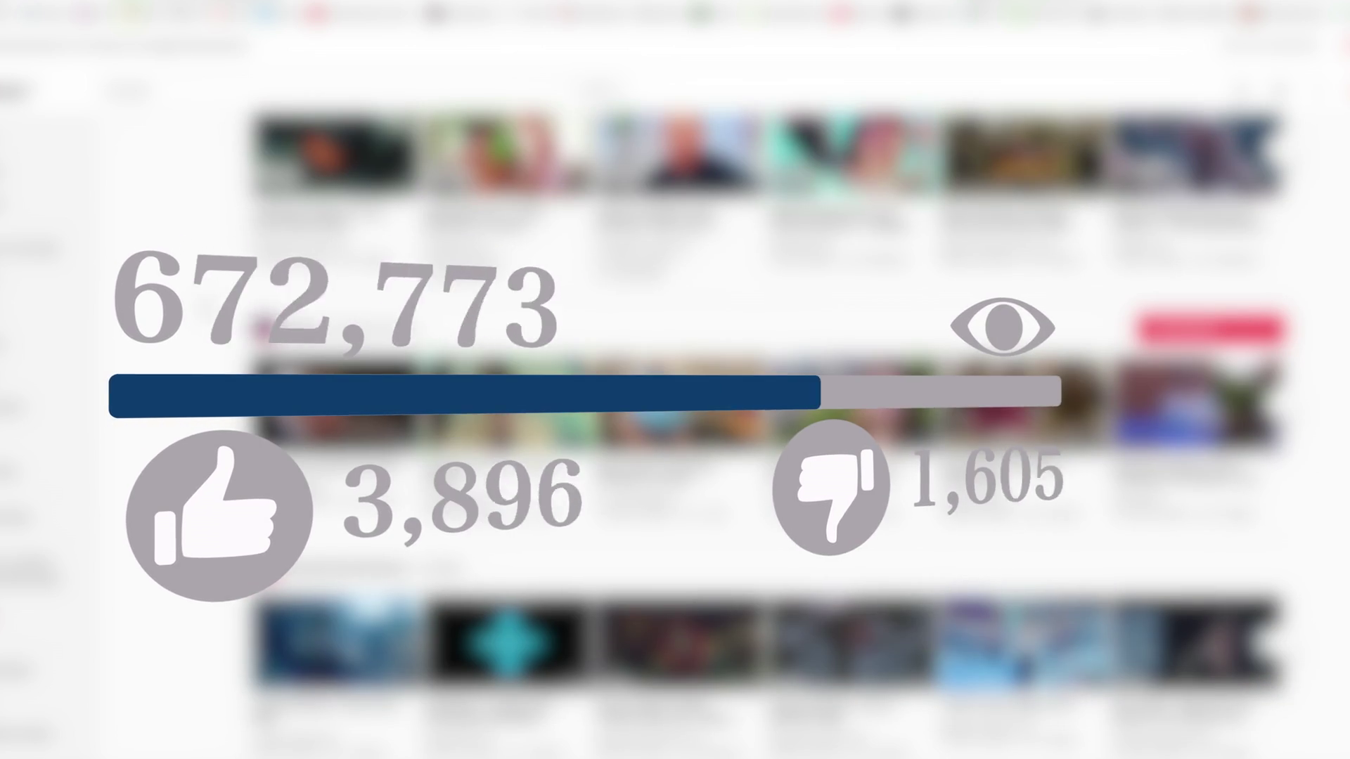 Video Progress Counter Bar Showing Views and Likes Stock Video Footage ...