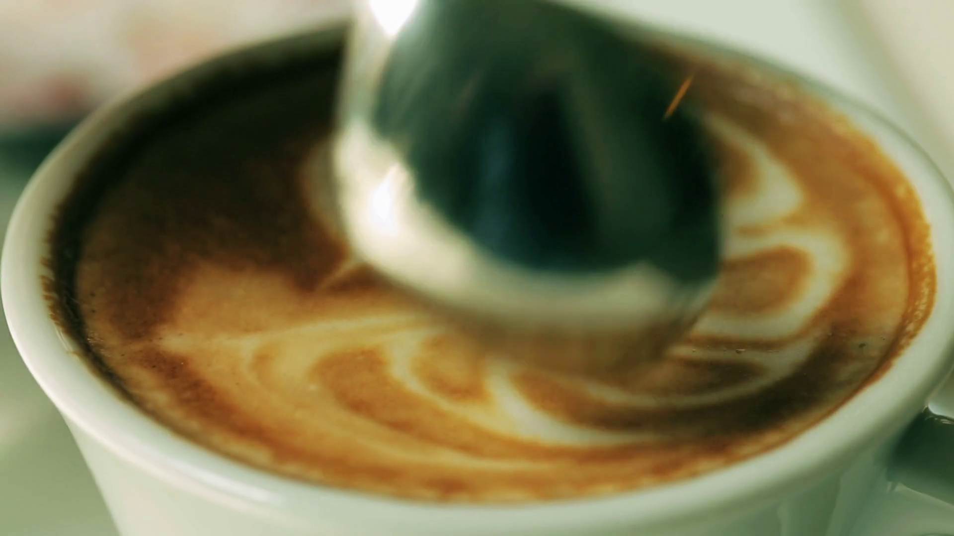 Coffe Mixing Spoon Closeup Stock Footage SBV-301203320 - Storyblocks