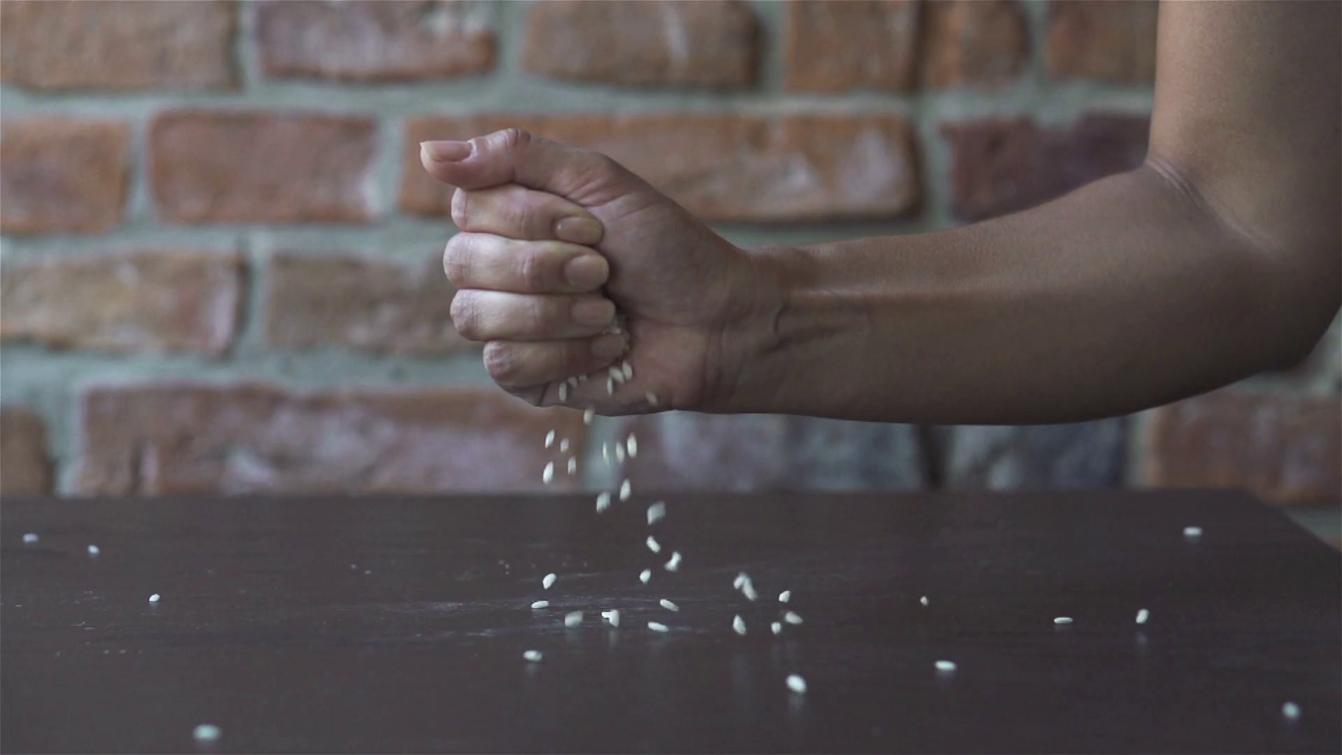 Grains Of Rice Falling On Table Slow Motion Stock Footage SBV-301328761 ...