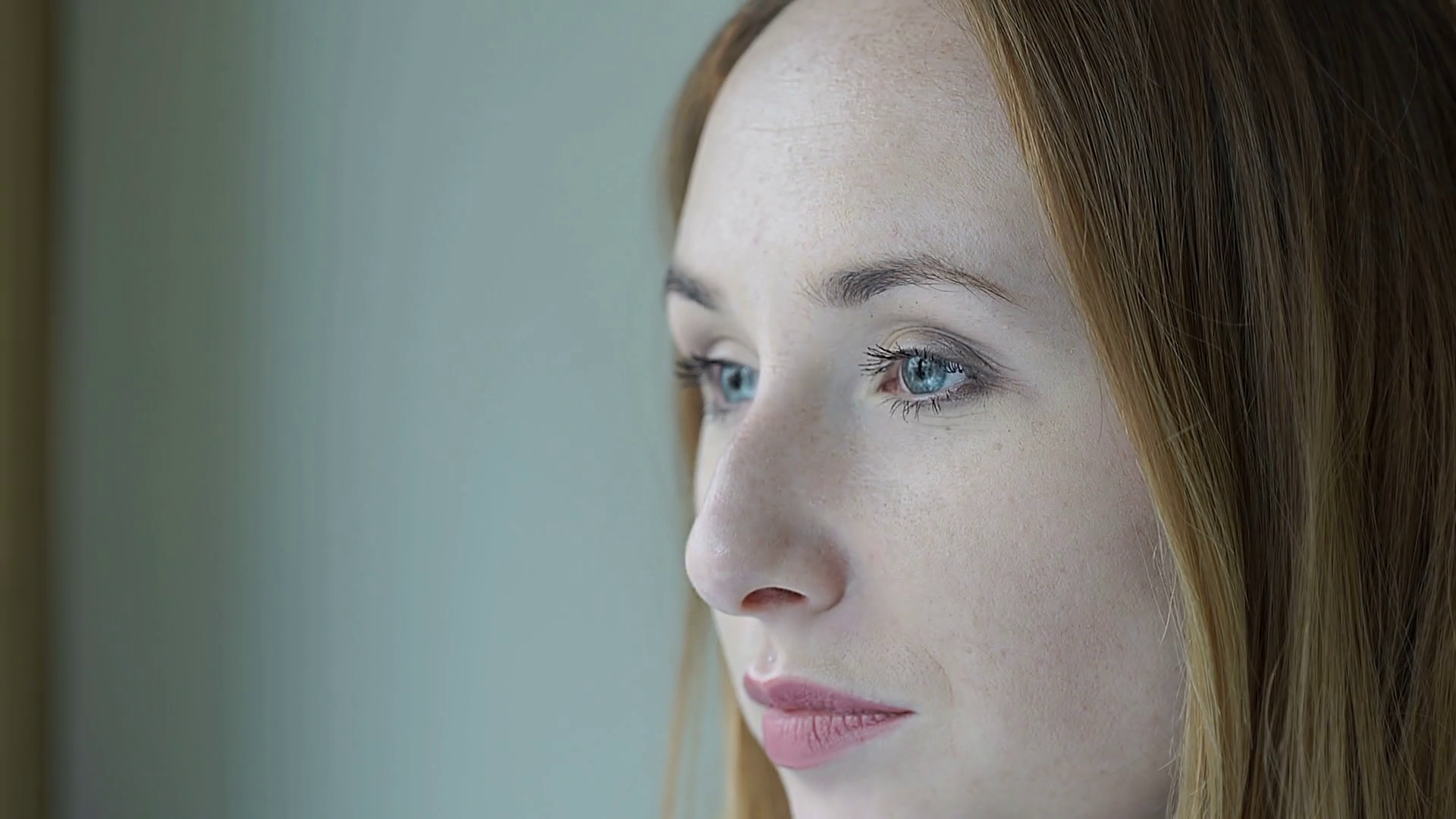 Beautiful Girl With Pale Complexion Looks Stock Footage SBV-314733643 ...