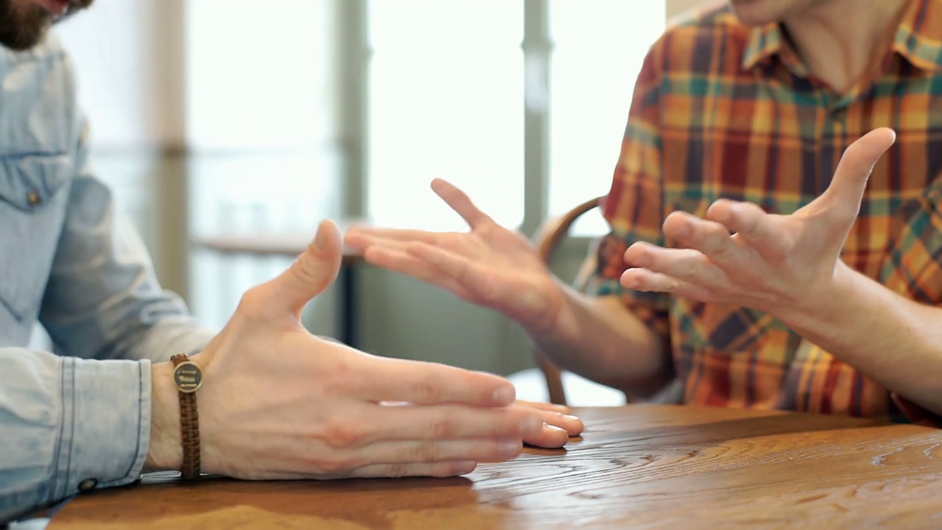 View Of Men's Hands Gesticulating In Anger Stock Footage SBV-313382063 ...