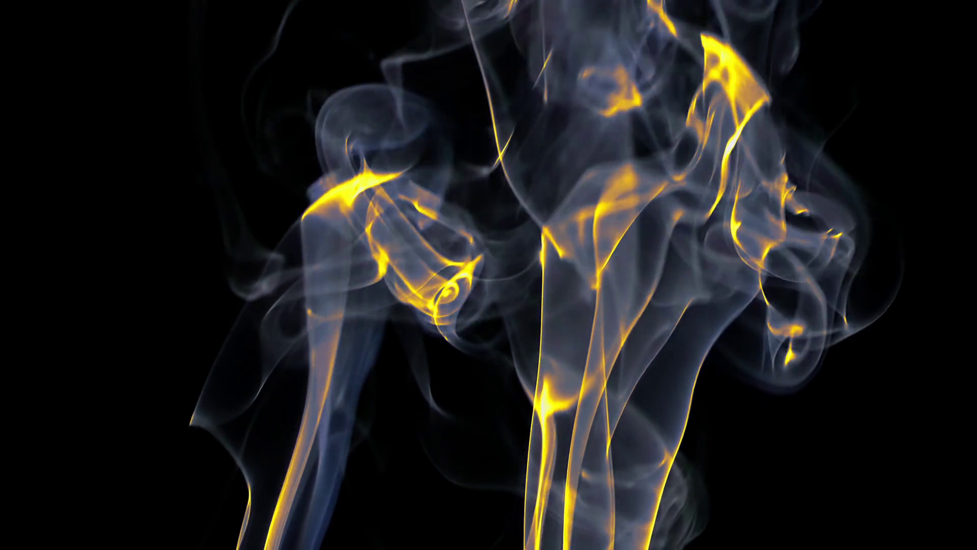 Yellow Grey Silky Smoke On Black Background Stock Footage SBV-310266265 ...