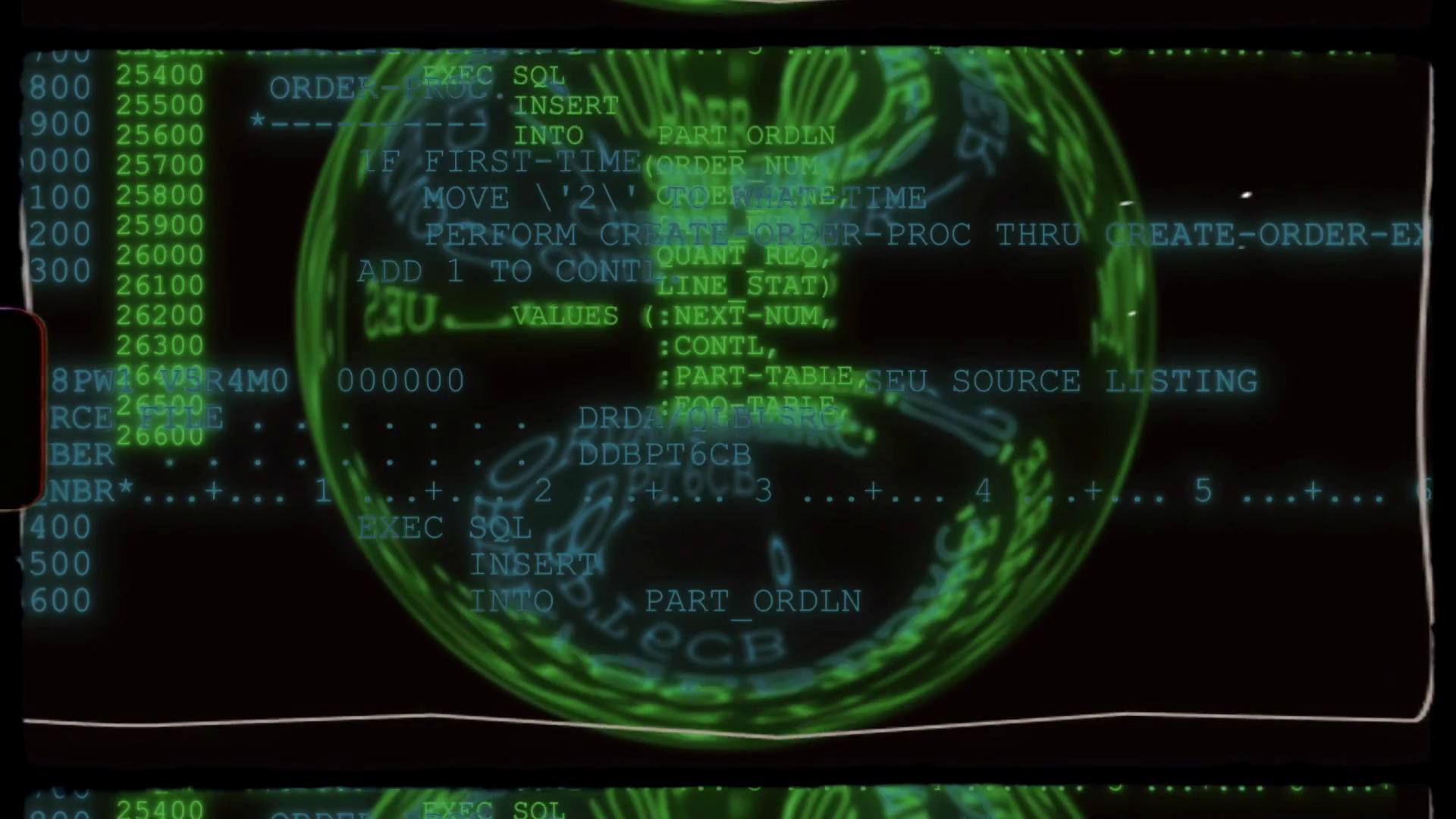 Retro Computer Globe: Spinning Source Code Stock Motion Graphics SBV ...