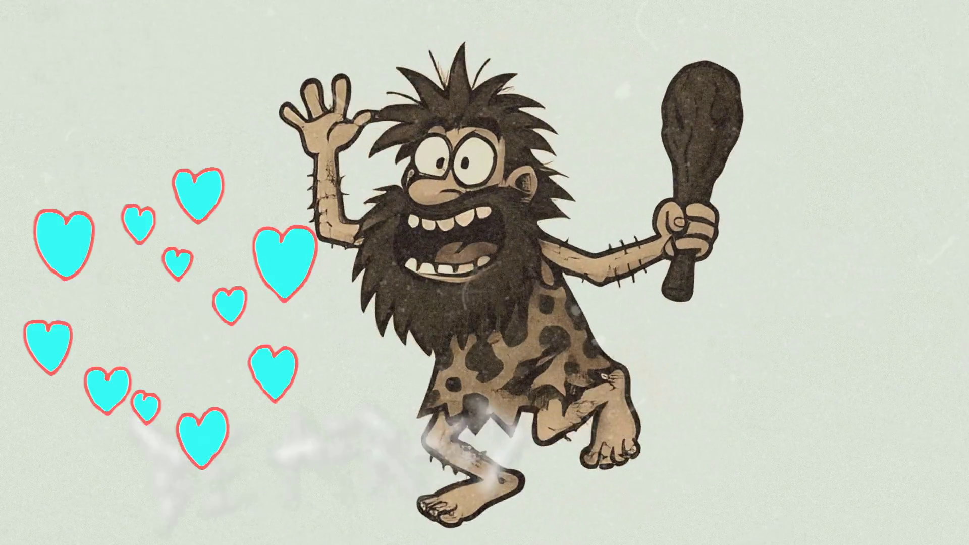 Cartoon Caveman Animation With Glitch Stock Motion Graphics SBV ...