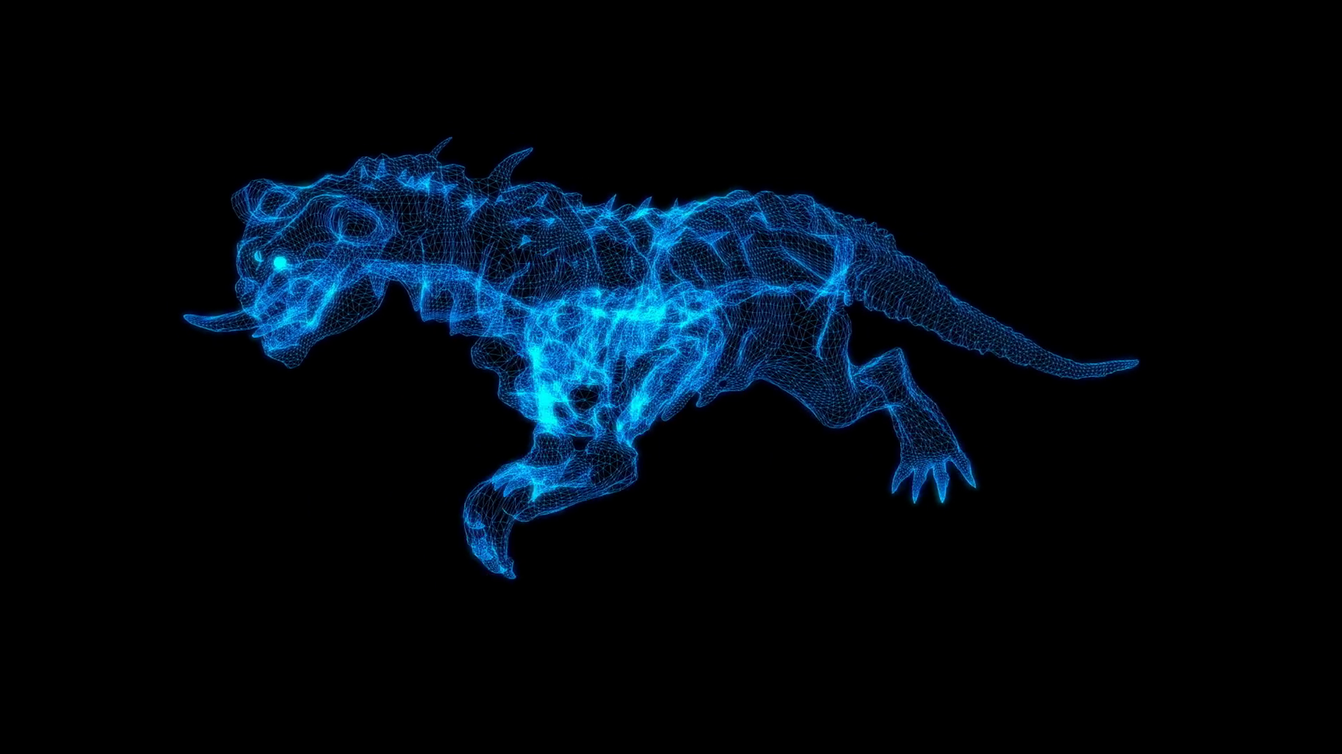 3d Wire Frame Animation Of Mythical Beast Stock Motion Graphics SBV ...