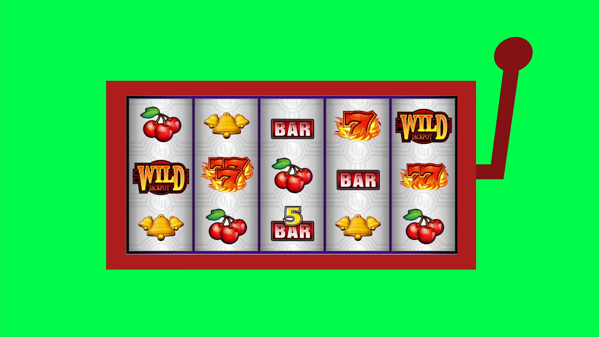 4k Slot Machine Winning Animation On Green Stock Motion Graphics SBV ...