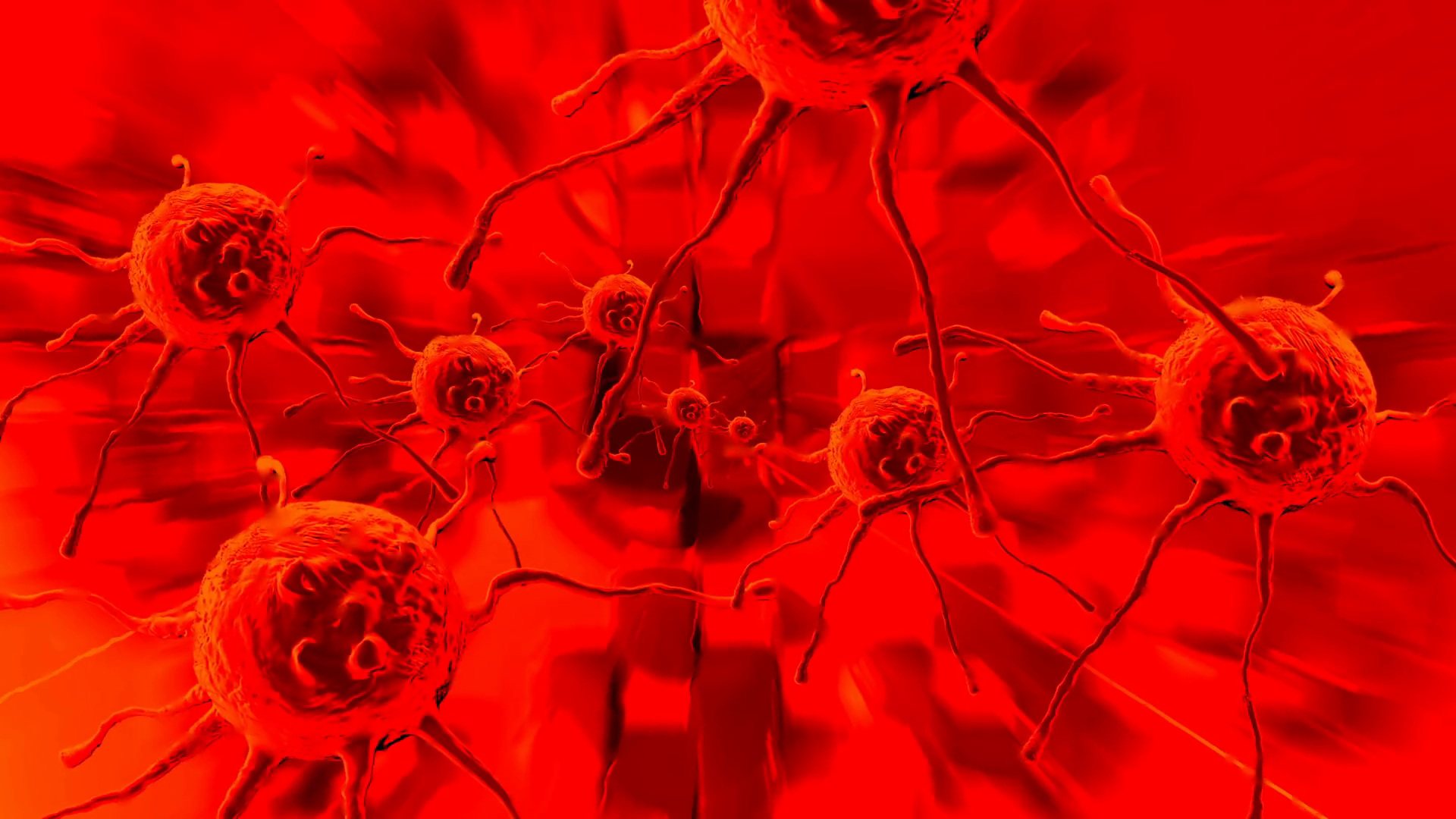 Animation Of A Damaged And Disintegrating Cancer Cell Motion Background ...