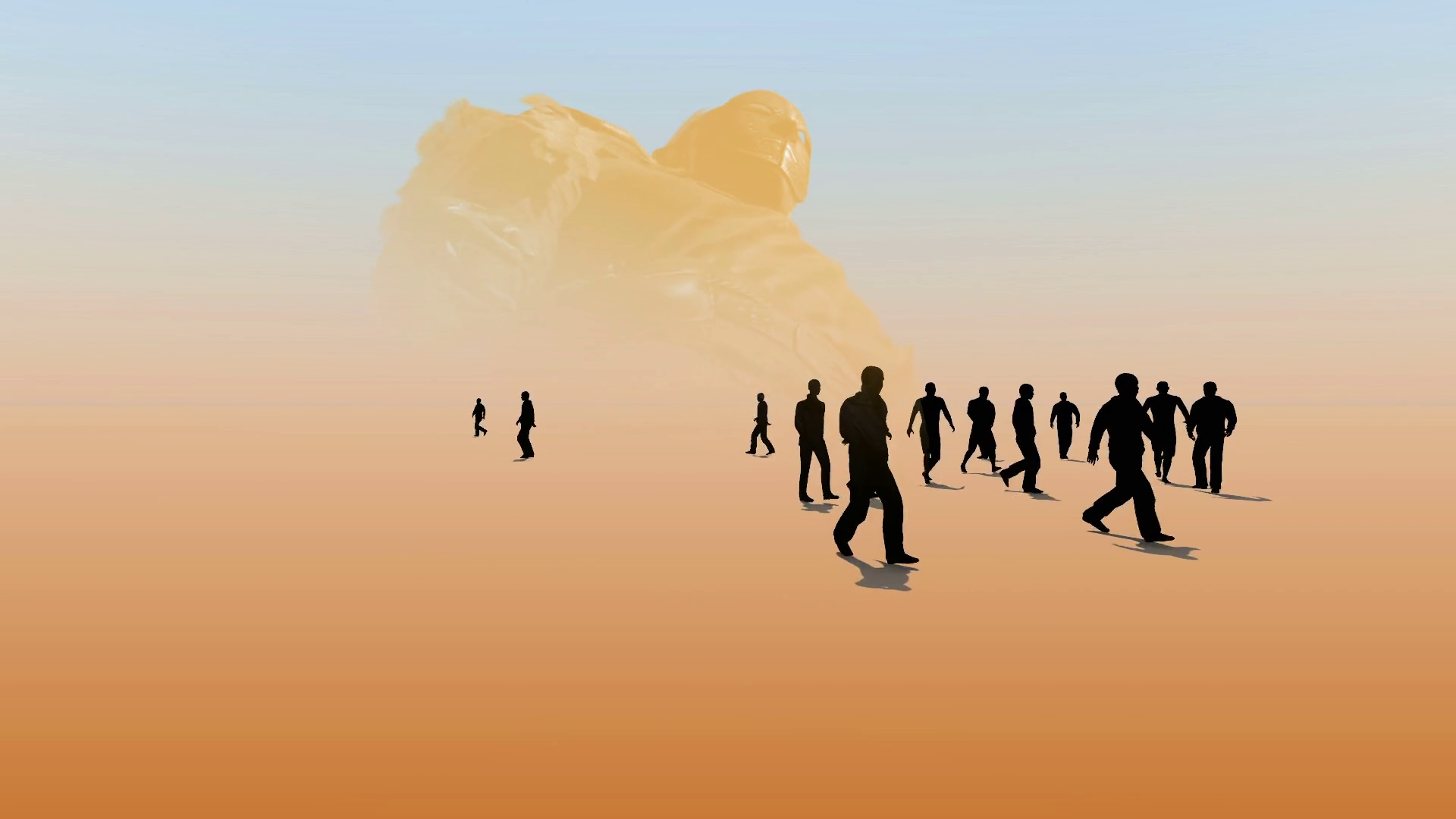 Crowd Of People Moves3d Animation Rendering Stock Motion Graphics SBV ...