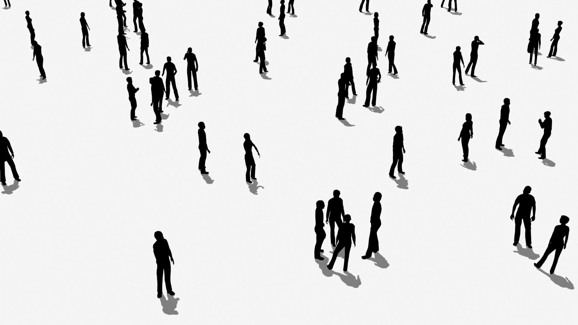 Crowd Of People Moves3d Animation Rendering Stock Motion Graphics SBV ...