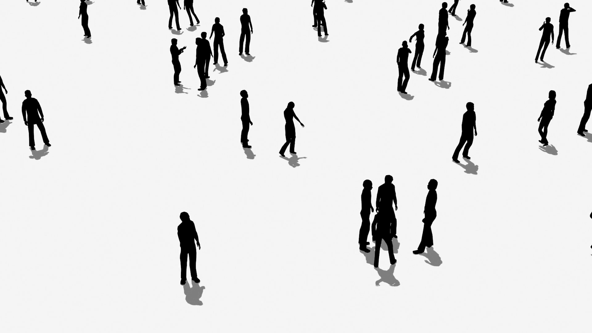 Crowd of people moves.3D animation and rendering Motion Background ...