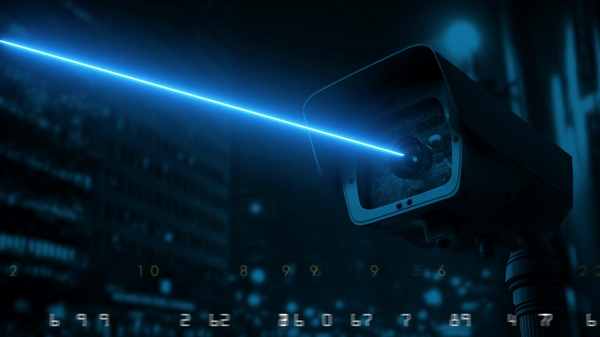Security Cctv Camera Monitoring View Of City Stock Motion Graphics SBV ...