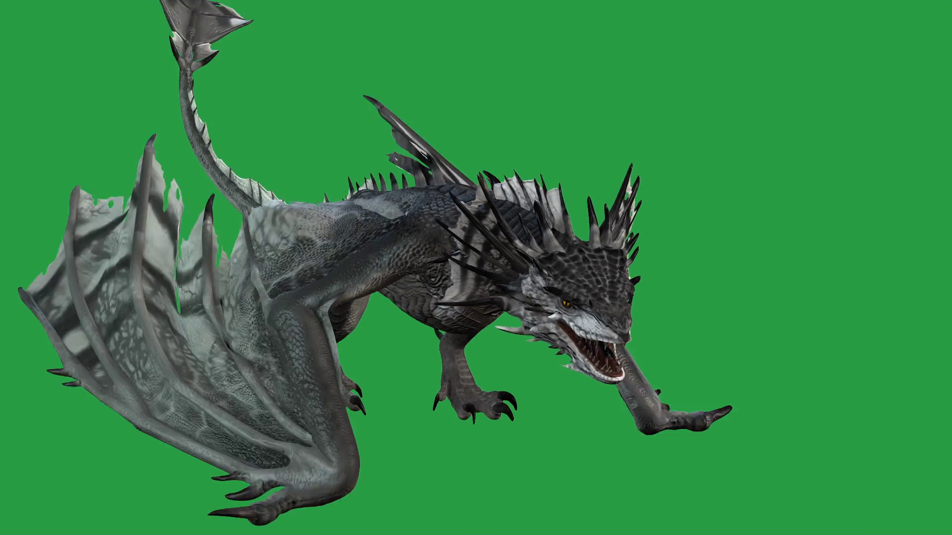 Animation - Dragon Flaps Wings On Green Stock Motion Graphics SBV ...