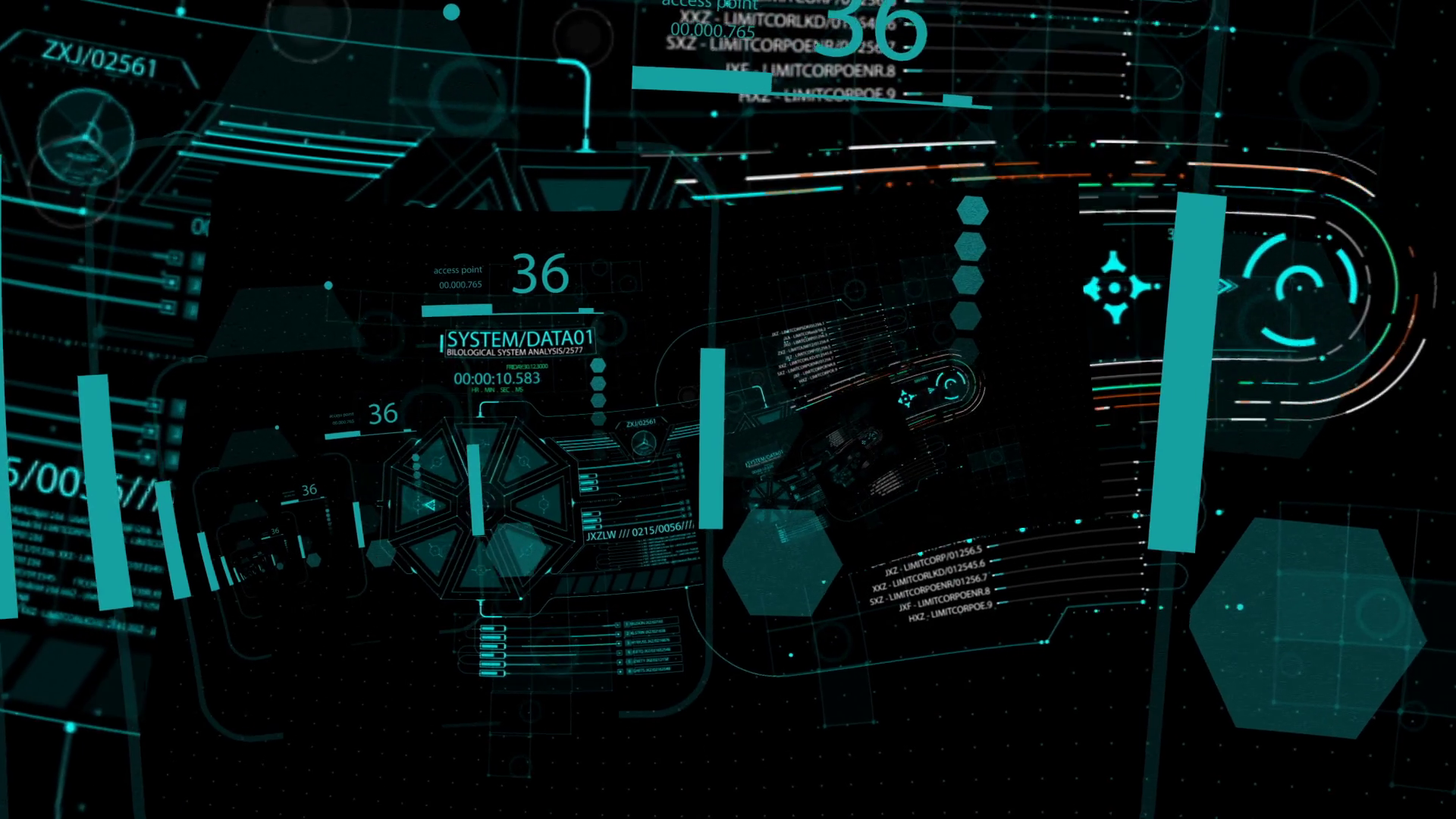 Hud Looping Zoom Inflying Through Futuristic Stock Motion Graphics SBV ...