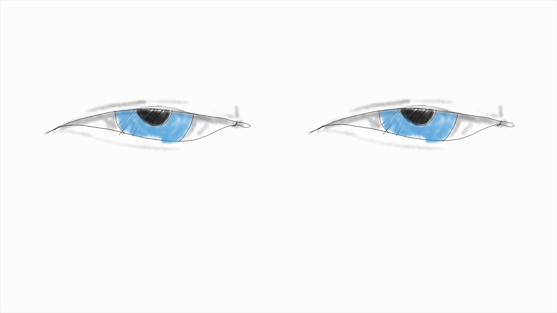 Human Eyes Hand Draw Animation Staring At Stock Motion Graphics SBV ...