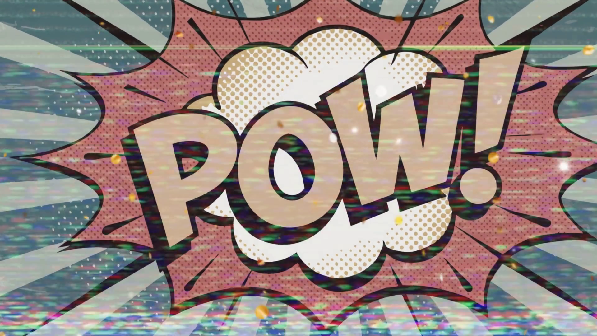 Pow Comic Book Style Animated Text Retro Stock Motion Graphics SBV ...
