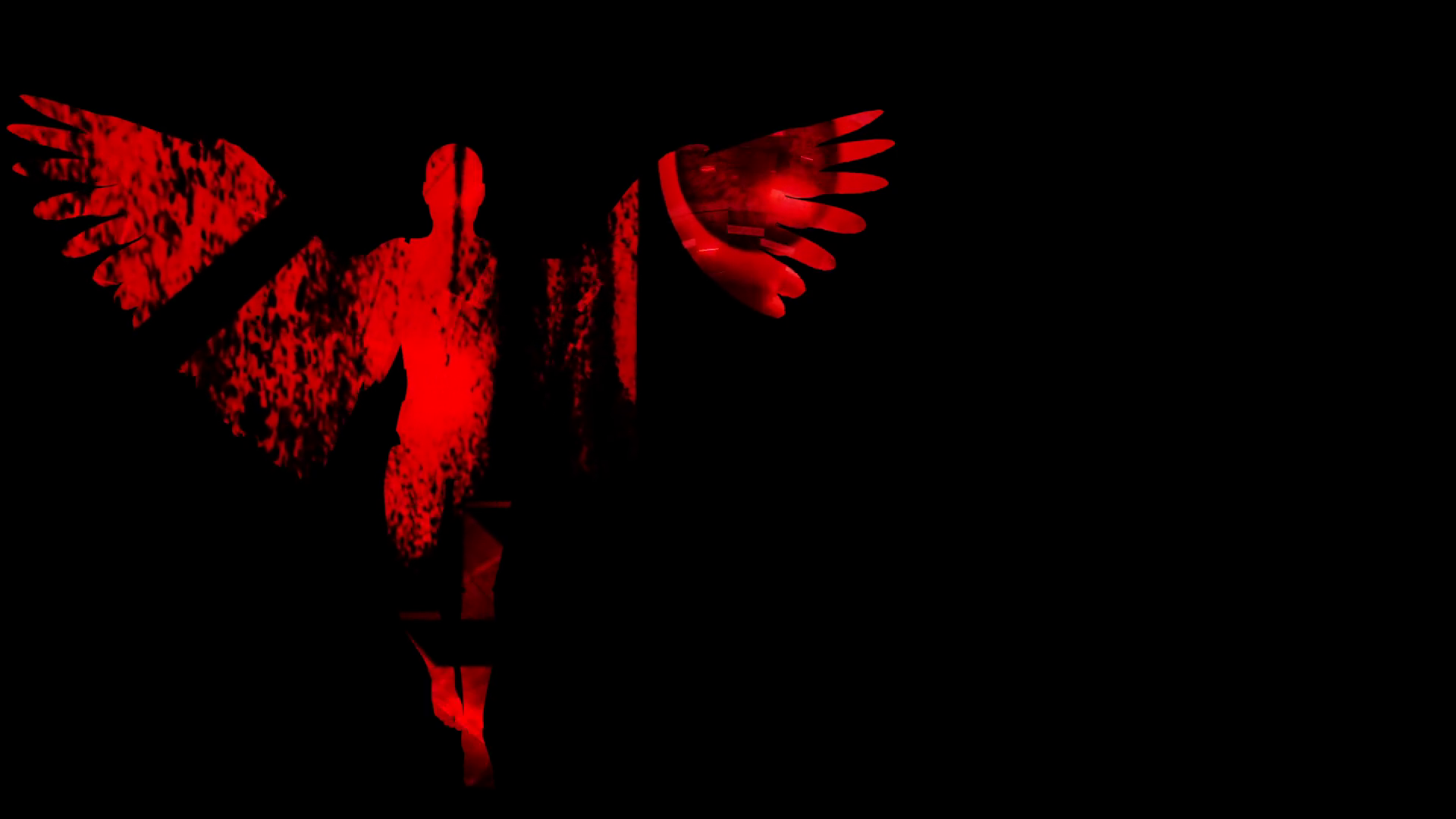 Red Female Angel Silhouette Across Black Stock Motion Graphics SBV ...