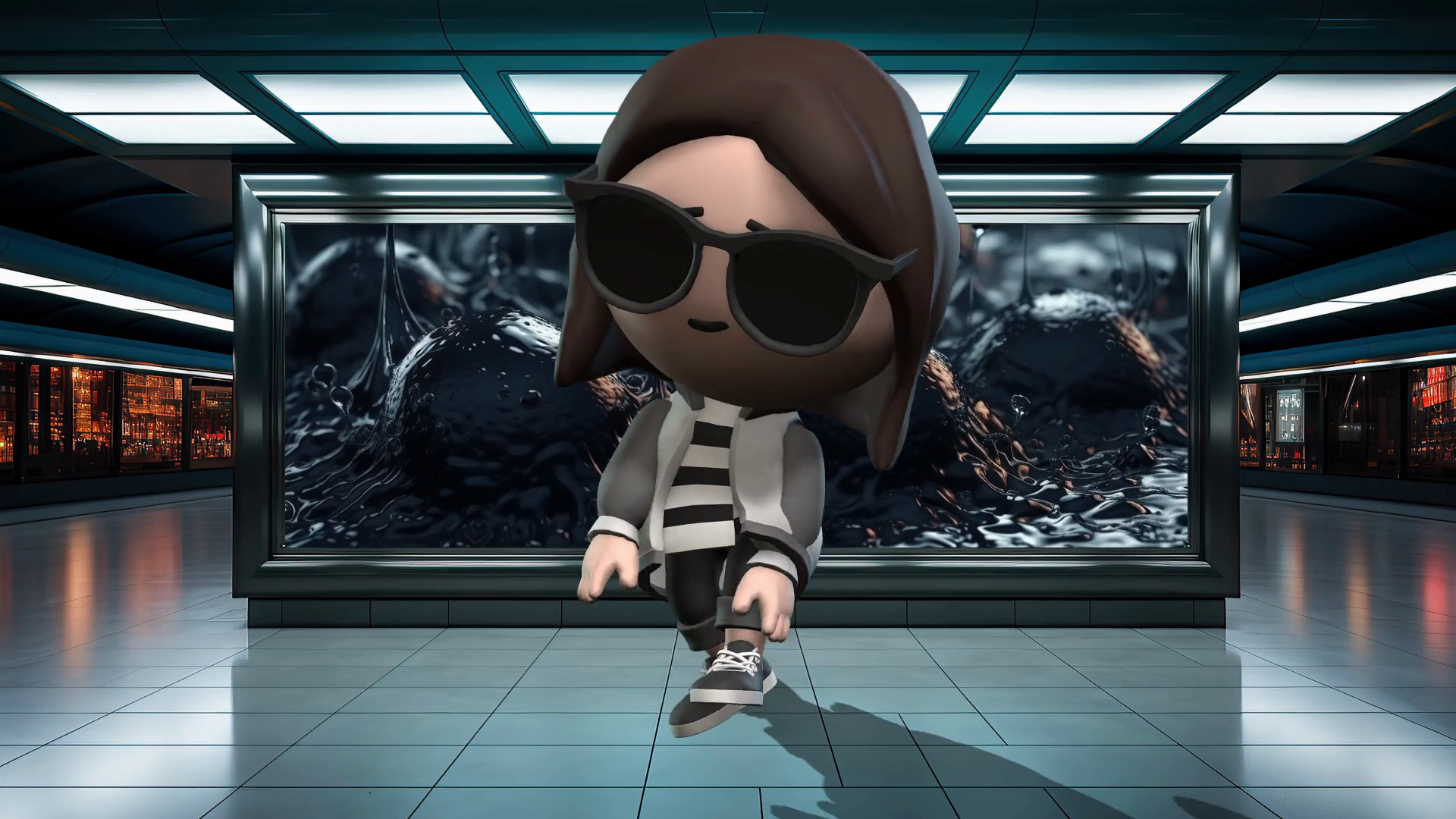 Stylish Animated Girl Character In Stock Motion Graphics SBV-348858359 ...