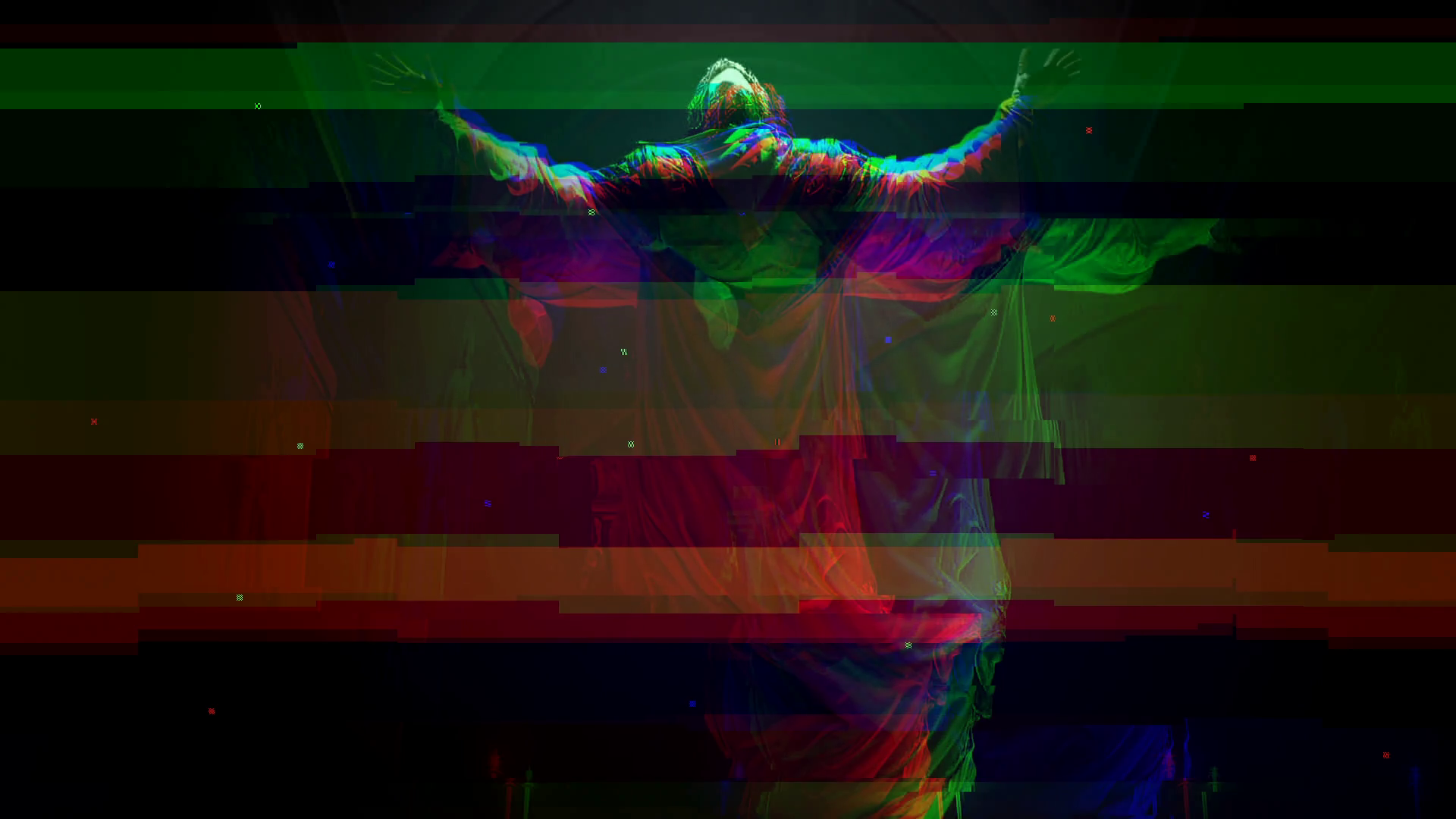 Glitch Effect Silhouette Of Person With Open Stock Motion Graphics SBV ...