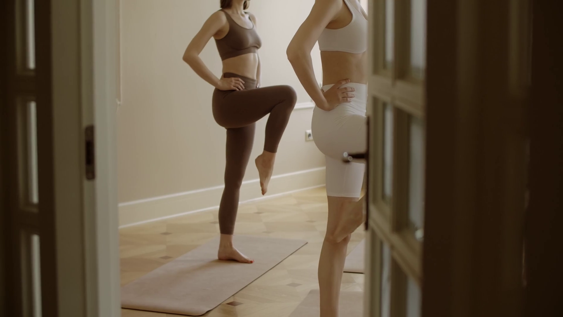 Millenial Women Do Exercises In Yoga Studio Stock Footage SBV-348361786 - Storyblocks